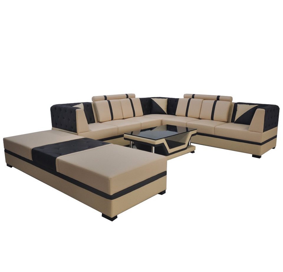 Jvmoebel Ecksofa Eck Sofa Couch Wohnlandschaft Leder Ecke Couchen