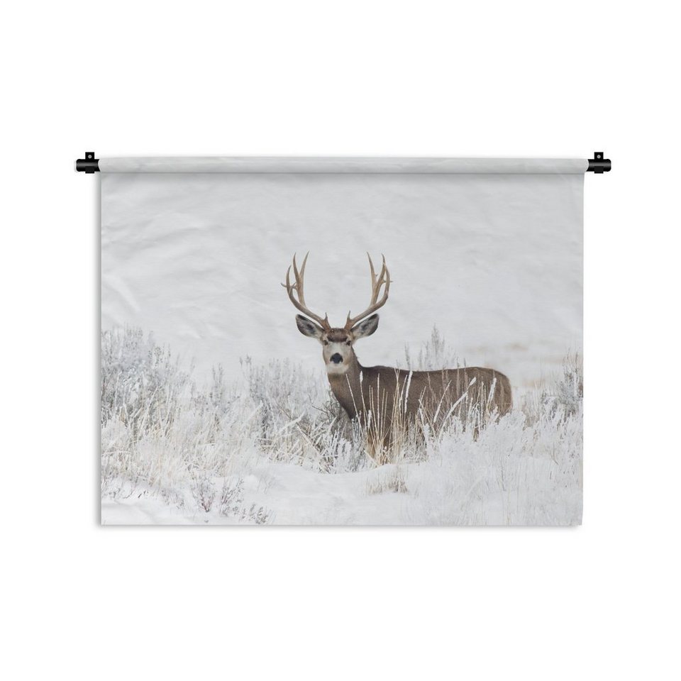 Muchowow Wanddekoobjekt Hirsche Winter Schnee Tiere