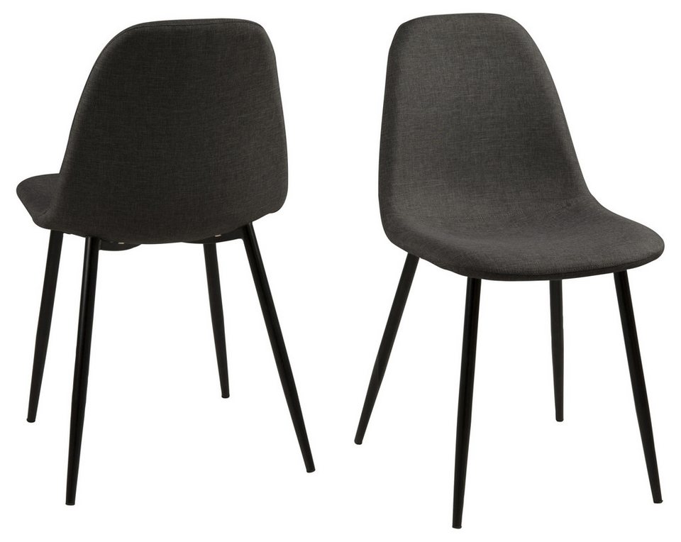 Freiraum Polsterstuhl Wilma 4er Set 4er Set In Grau Stoff Stahl