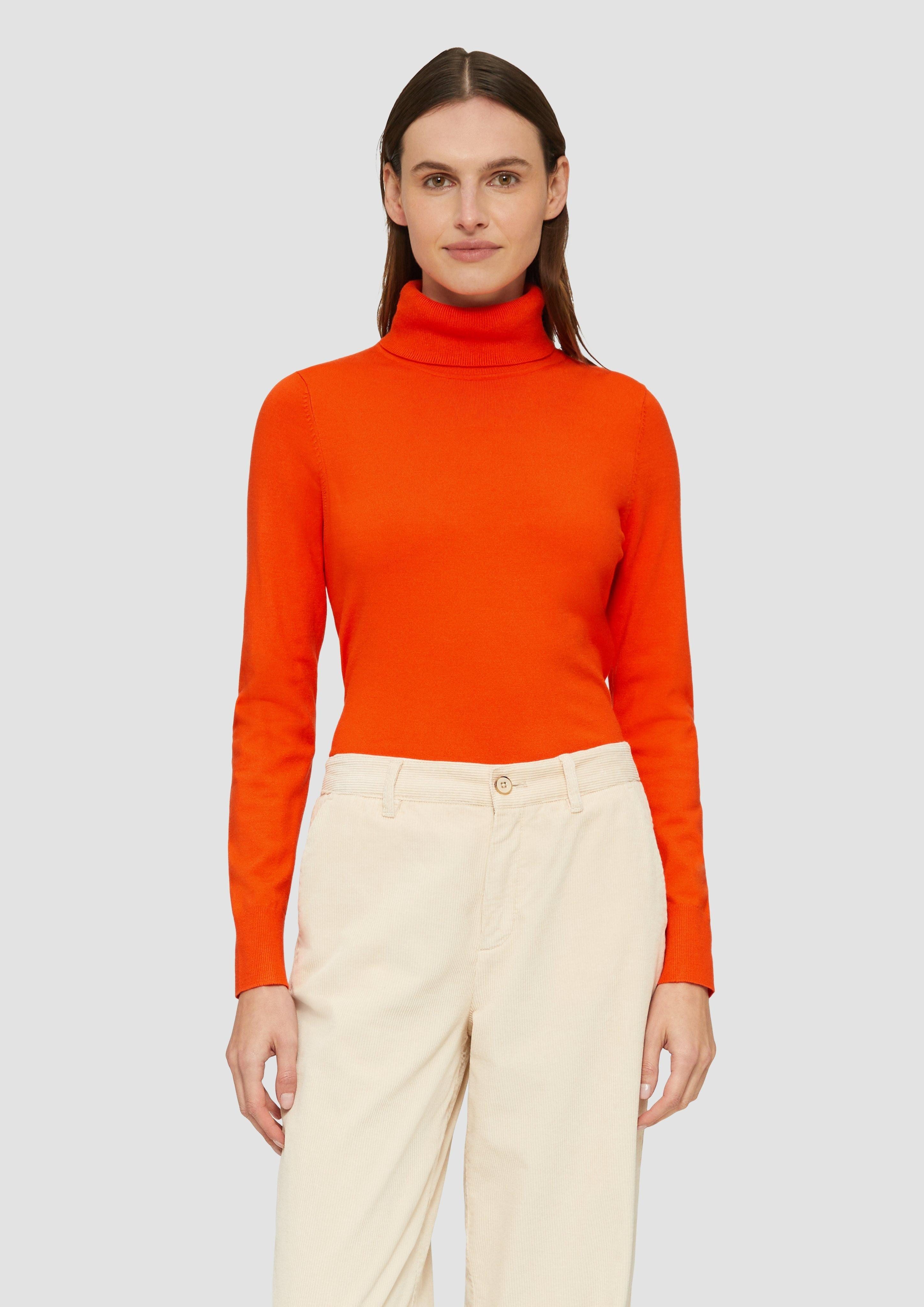 s.Oliver Strickpullover Weicher Rollkragenpullover aus Viskosemix, wärmend, aus Strick, in ...