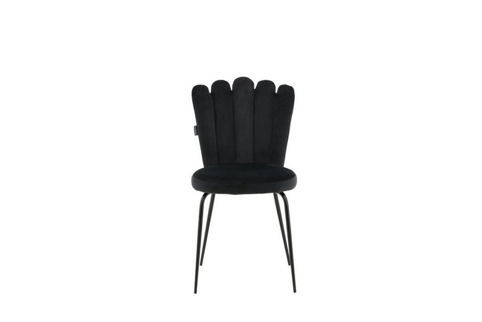 Ebuy24 Esszimmerstuhl 2er Set Limhamn Esszimmerstuhl Velour Schwarz 1 St