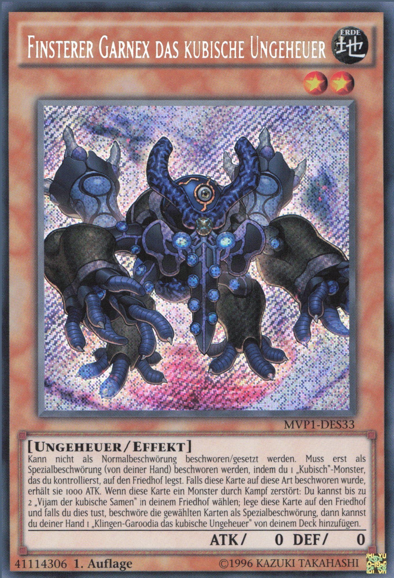 Recollectibles Sammelkarte Yugioh Karte Finsterer Garnex Das Kubische