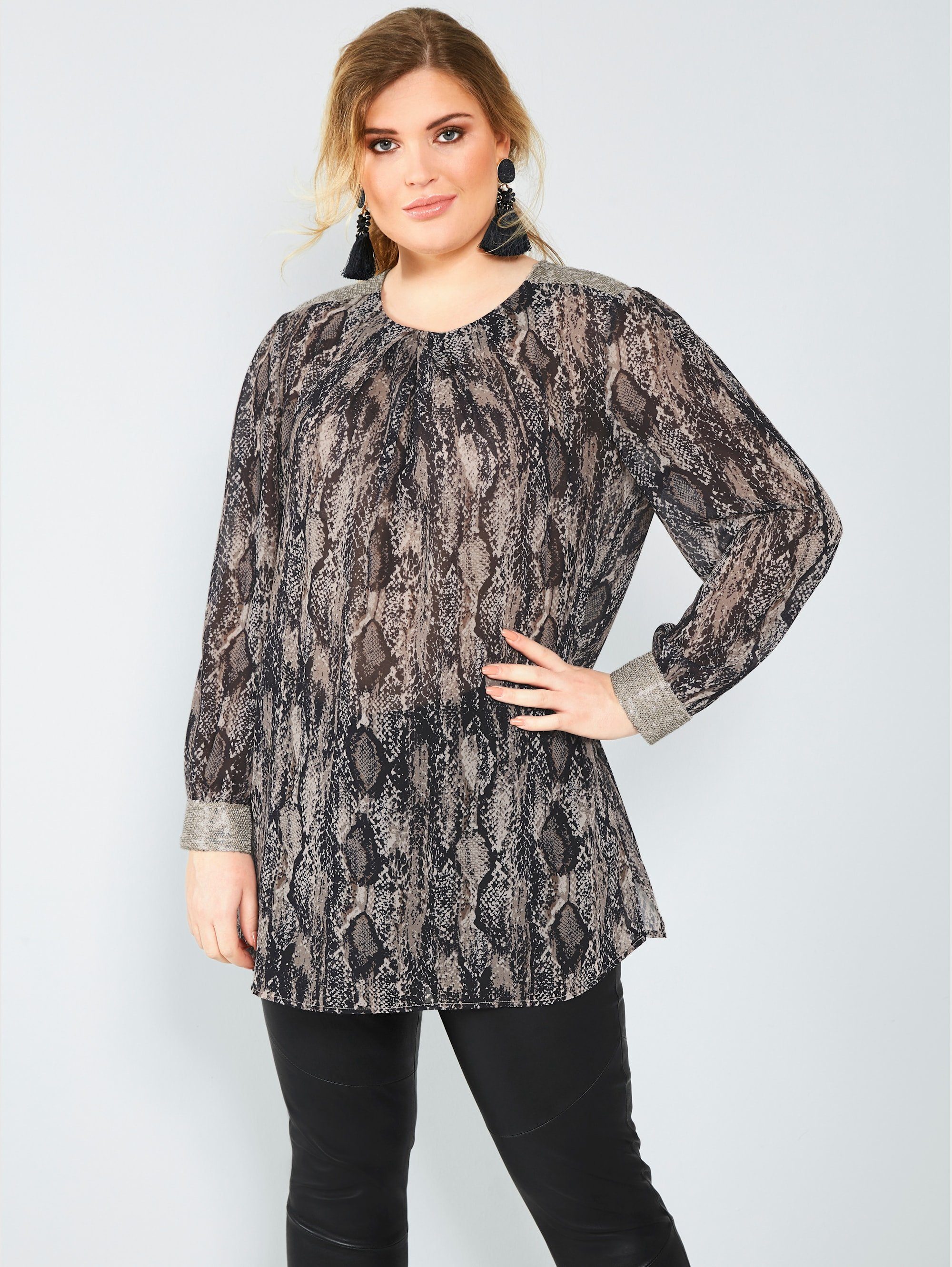 Sara Lindholm By Happysize Longbluse Mit Pailletten Online Kaufen Otto