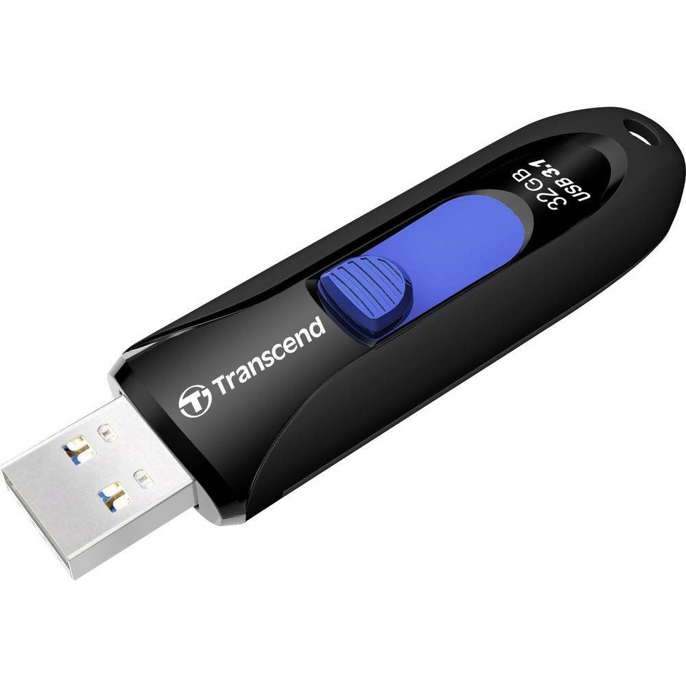 Transcend USB-Stick (versenkbarer USB-Anschluss), 32 GB Speicherkapazität