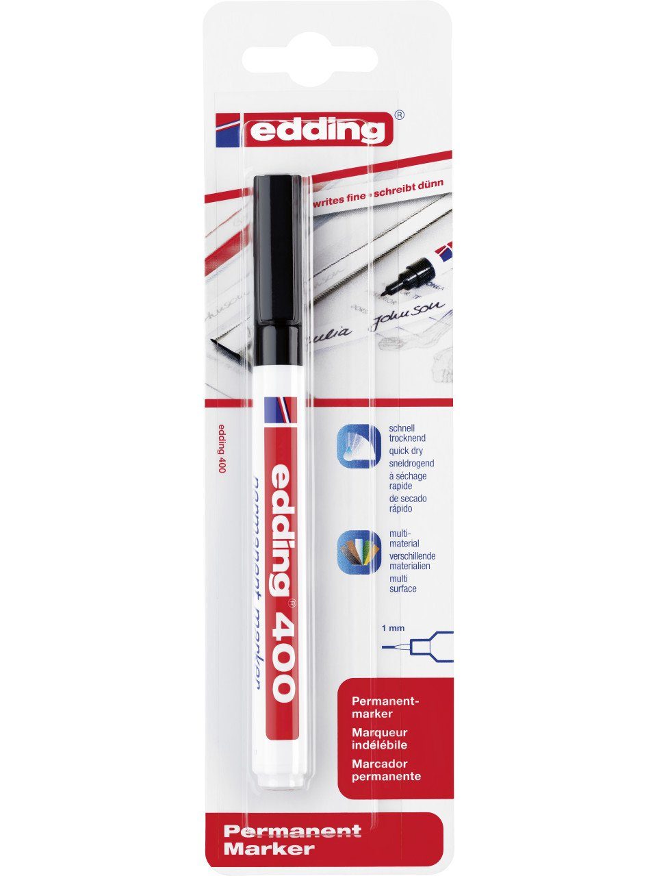 edding Permanentmarker edding 400 permanent marker schwarz 1 mm ...