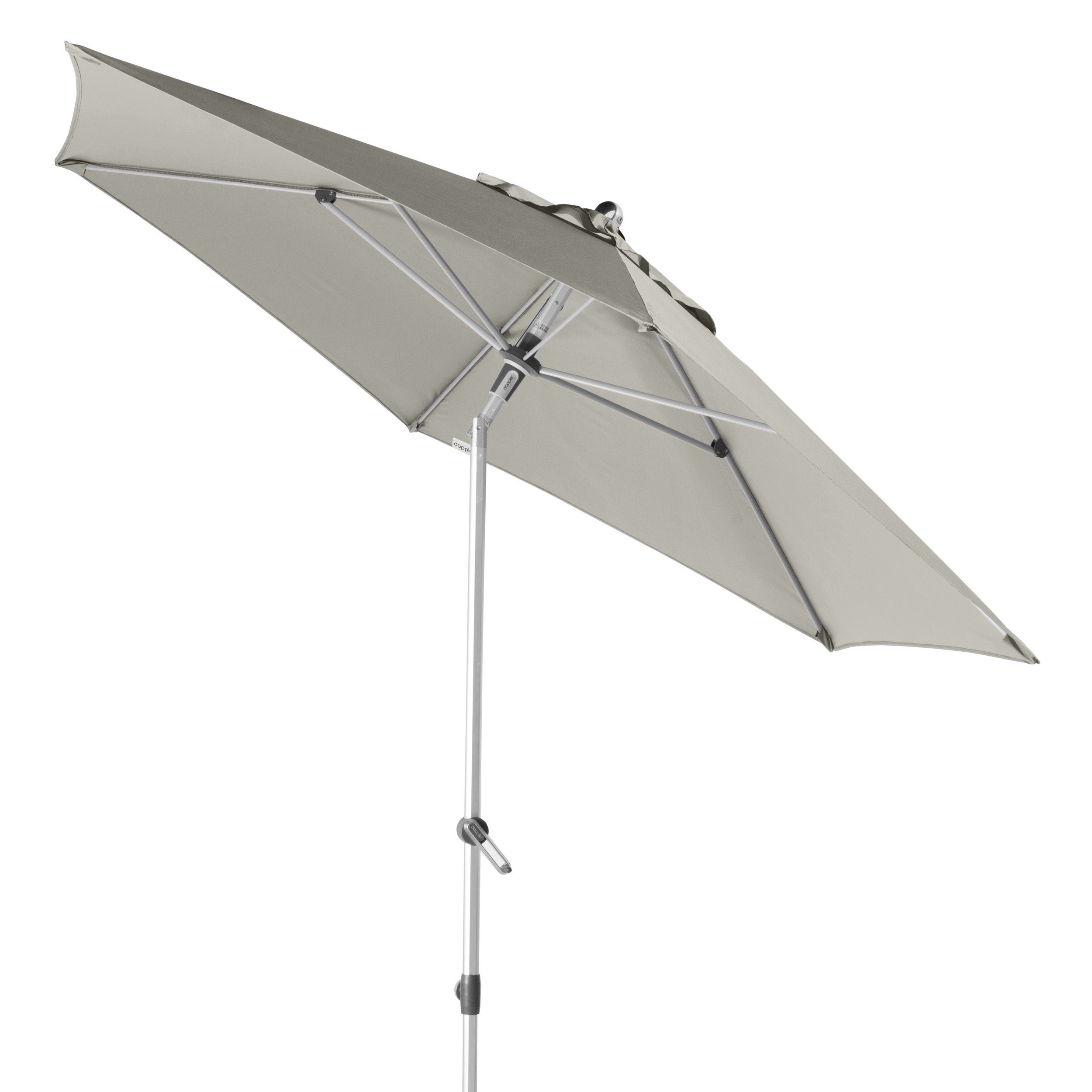 doppler® Sonnenschirm Expert auto tilt 280 cm hellgrau, abknickbar / höhenverstellbar ...