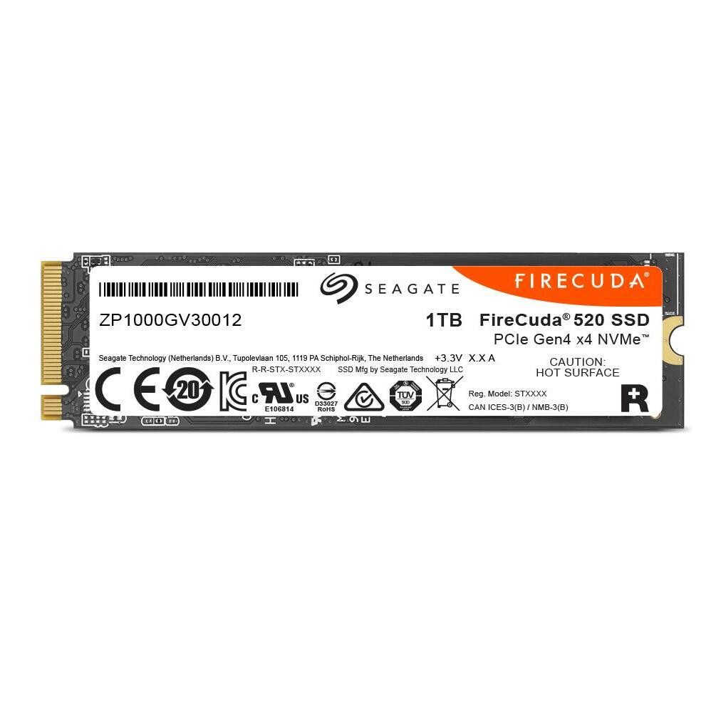 Seagate Seagate FireCuda 520 SSD +Rescue 1TB, M.2ZP1000GV3 interne SSD ...