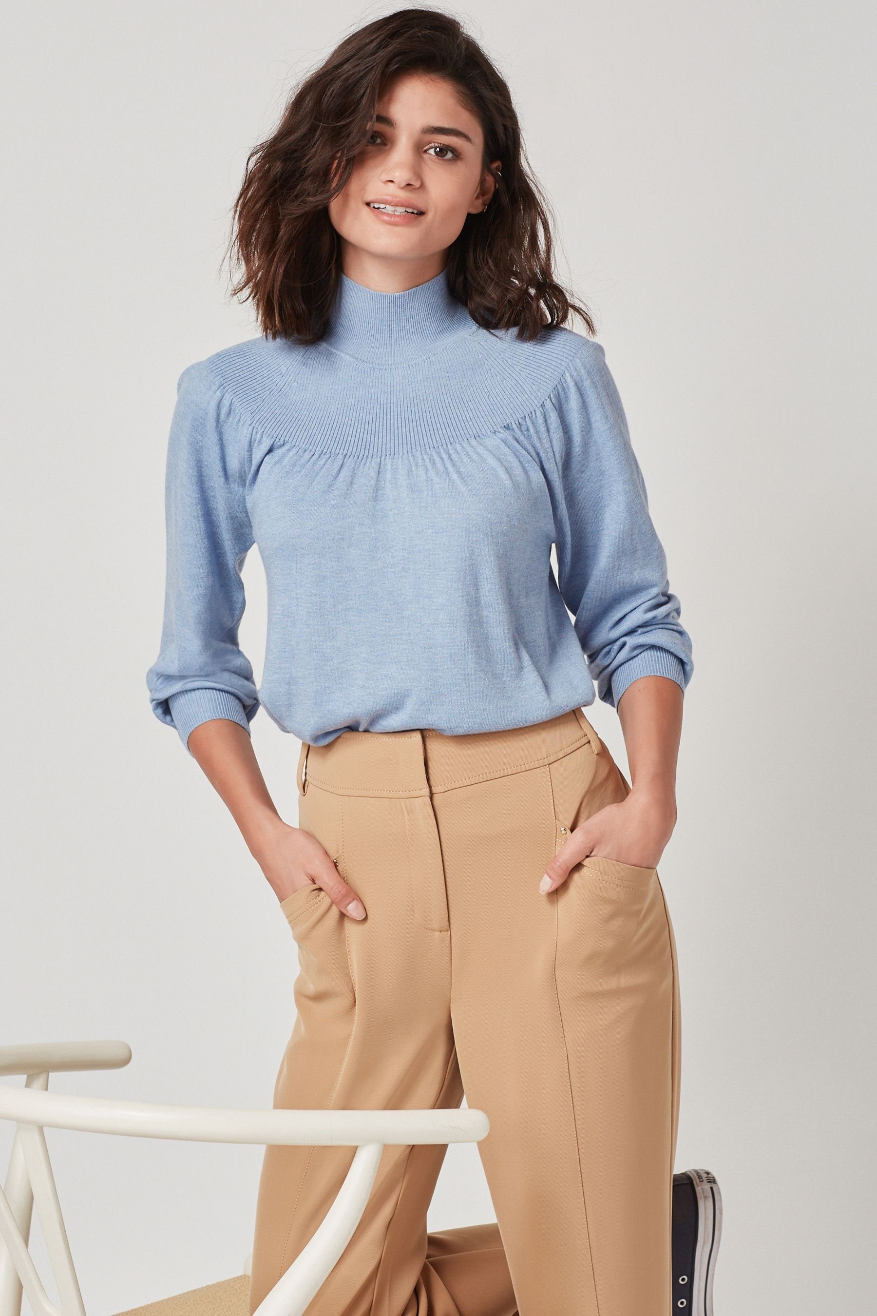 Next Rollkragenpullover Rollkragenpullover Mit Passe 1 Tlg