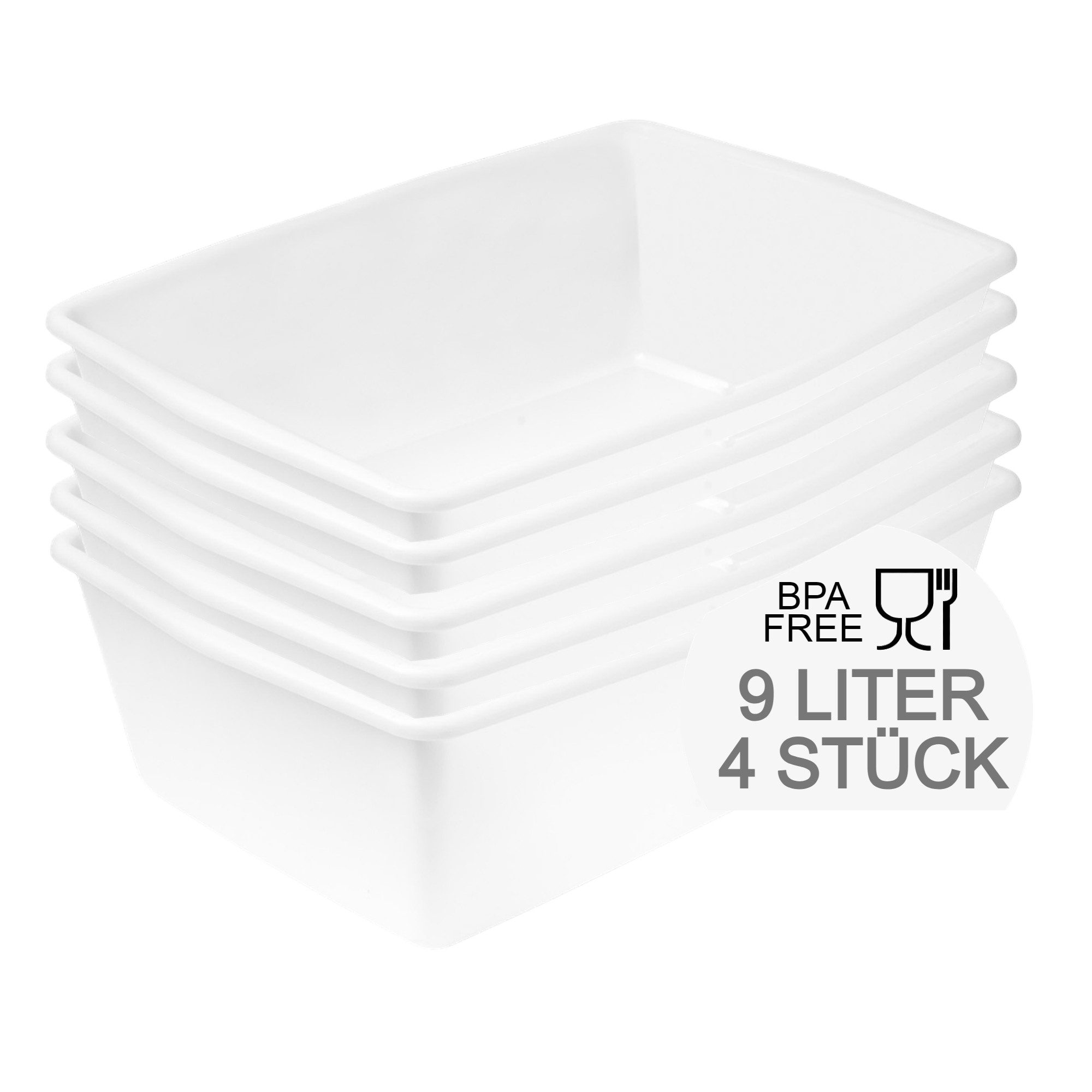Tronicxl Kuchentransportbox 4x 9l Lebensmittel Universal Behälter Bütte