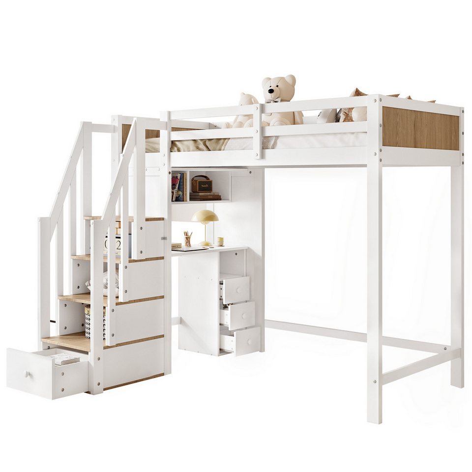 Okwish Etagenbett Kinderbettfunktionsbetteinzelbettmit Schreibtisch