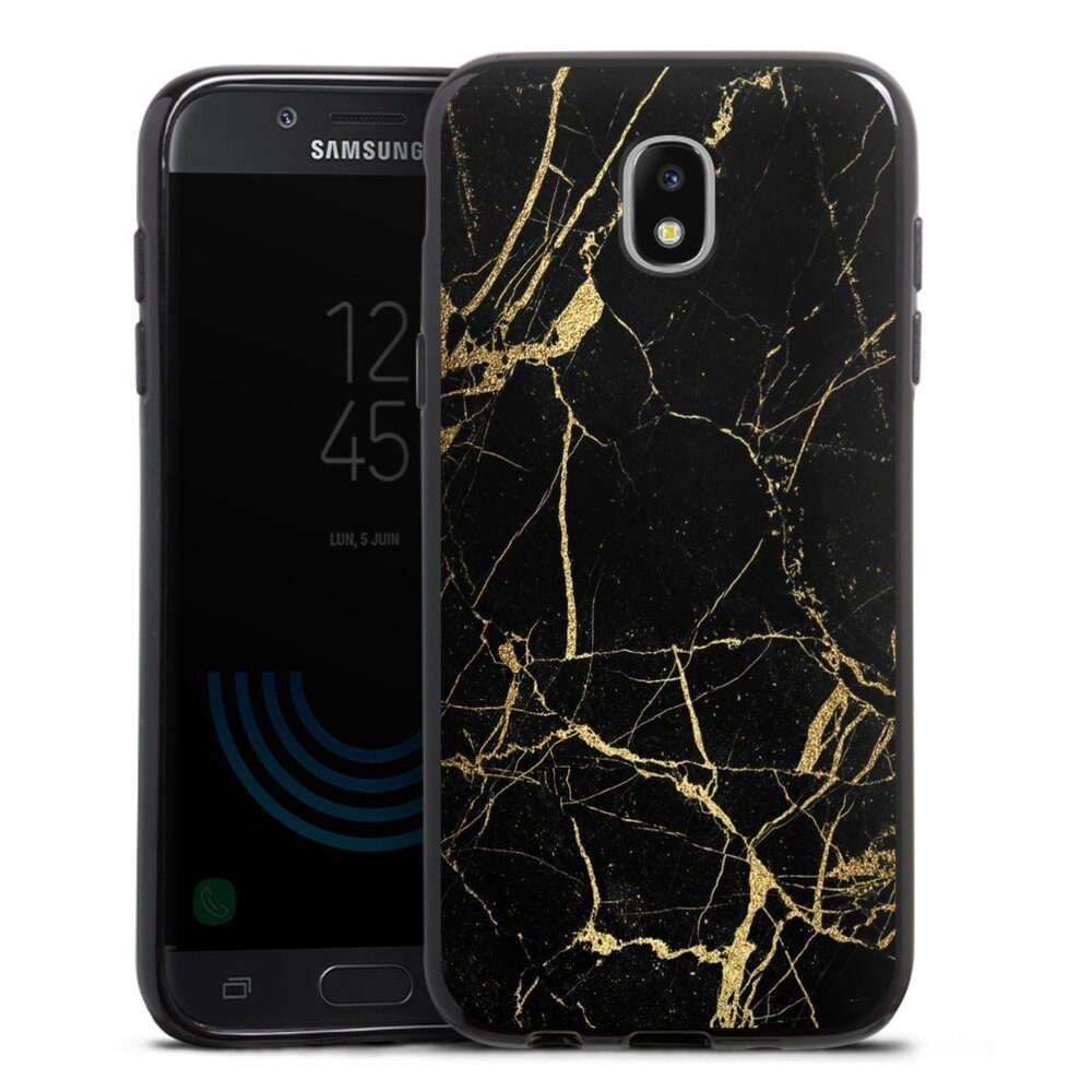 Deindesign Handyhülle Blackgoldmarble Look Hülle Marmor Schwarz