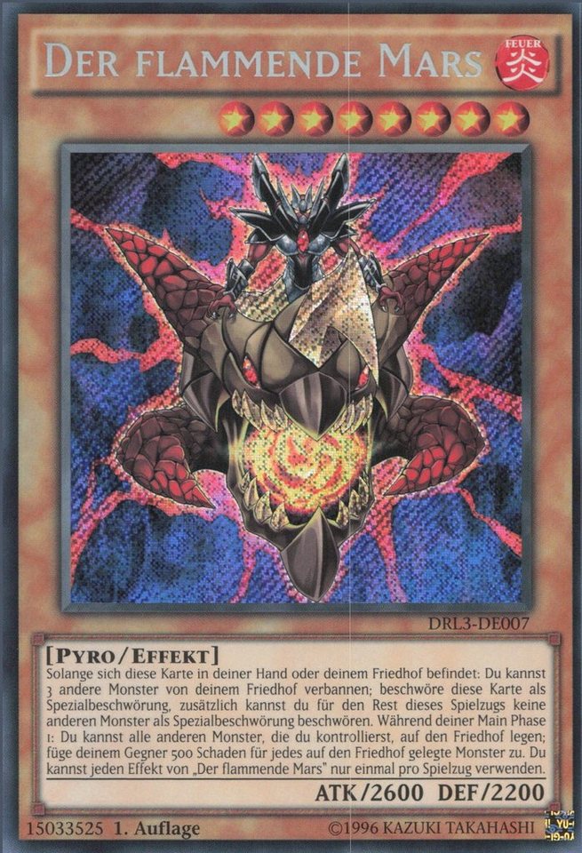 ReCollectibles Sammelkarte YuGiOh Karte Der flammende Mars deutsch, Yu ... ReCollectibles Sammelkarte YuGiOh Karte Der flammende Mars deutsch, Yu ...