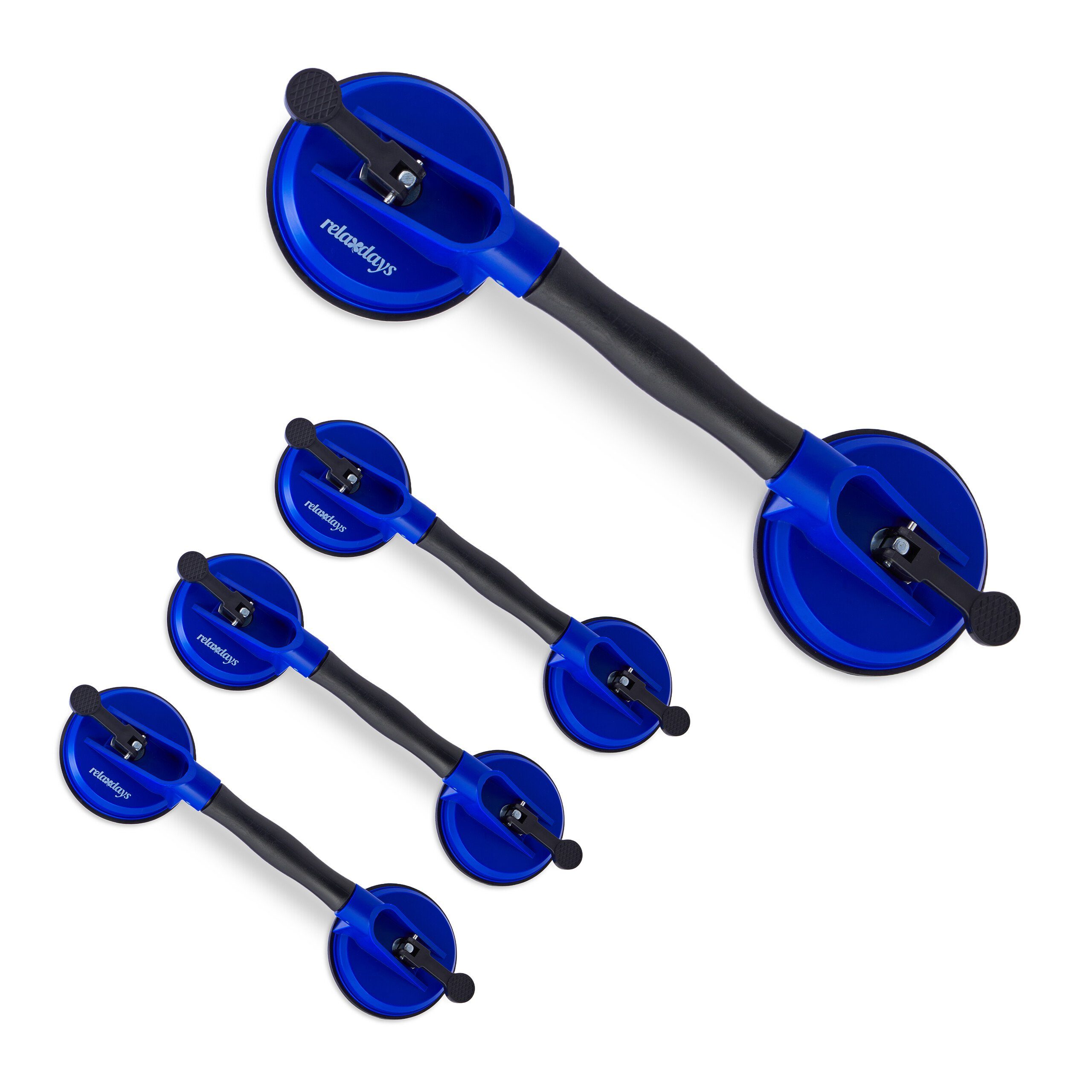 relaxdays Haltegriff 4 x Saugheber mit flexiblen Köpfen