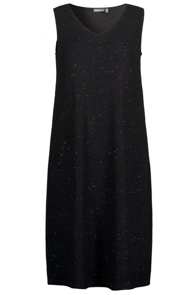 Ulla Popken Cocktailkleid Midikleid Glanzeffekt A Linie V Ausschnitt