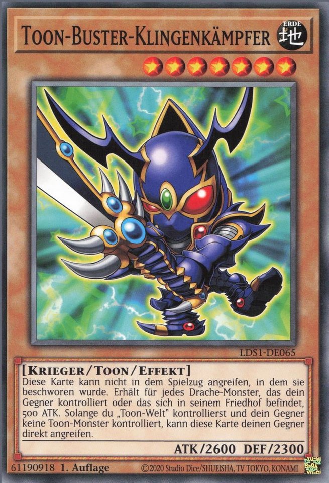 Recollectibles Sammelkarte Yugioh Karte Toon Buster Klingenkämpfer
