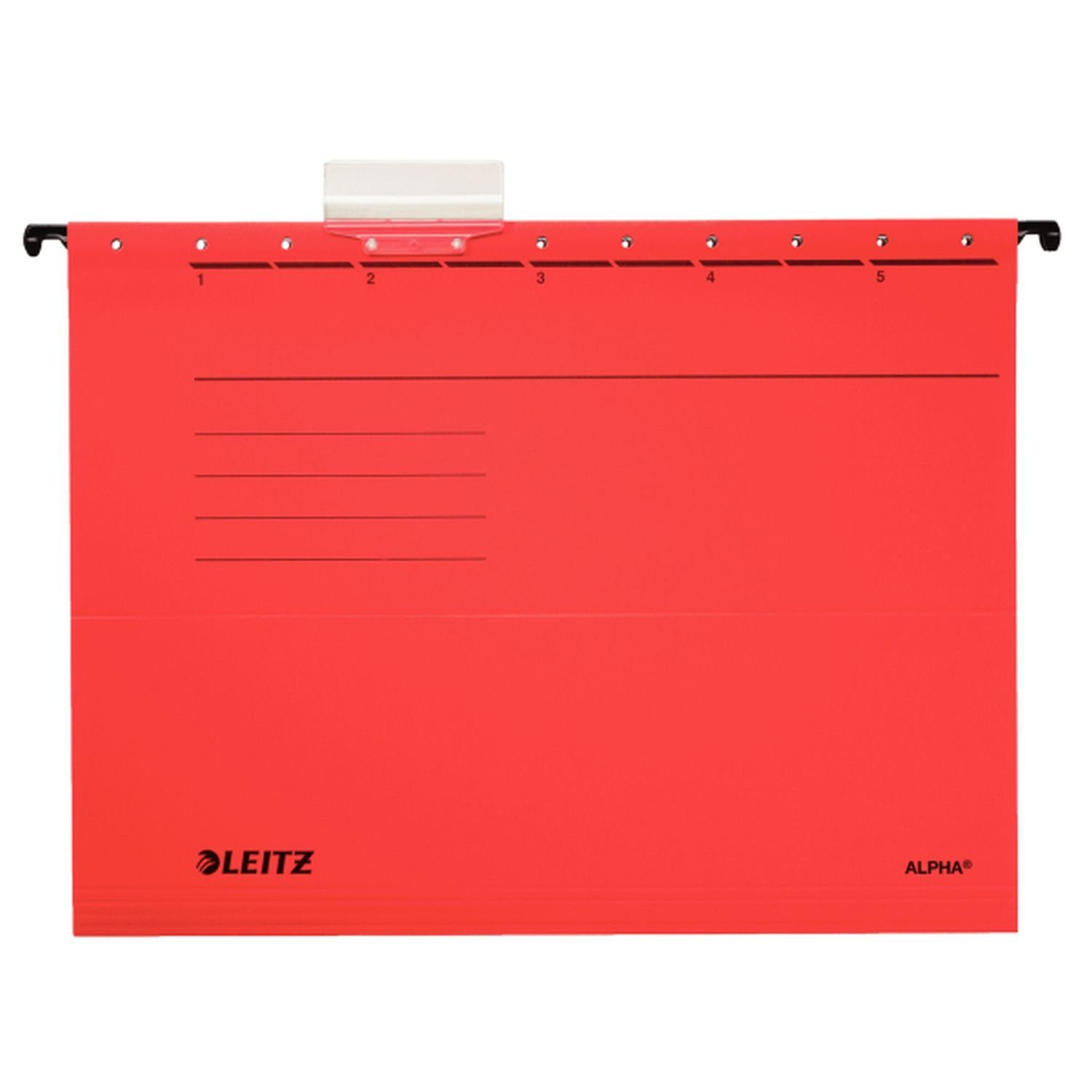 LEITZ Organisationsmappe LEITZ ALPHA Hängemappe, A4, seitlich offen, rot