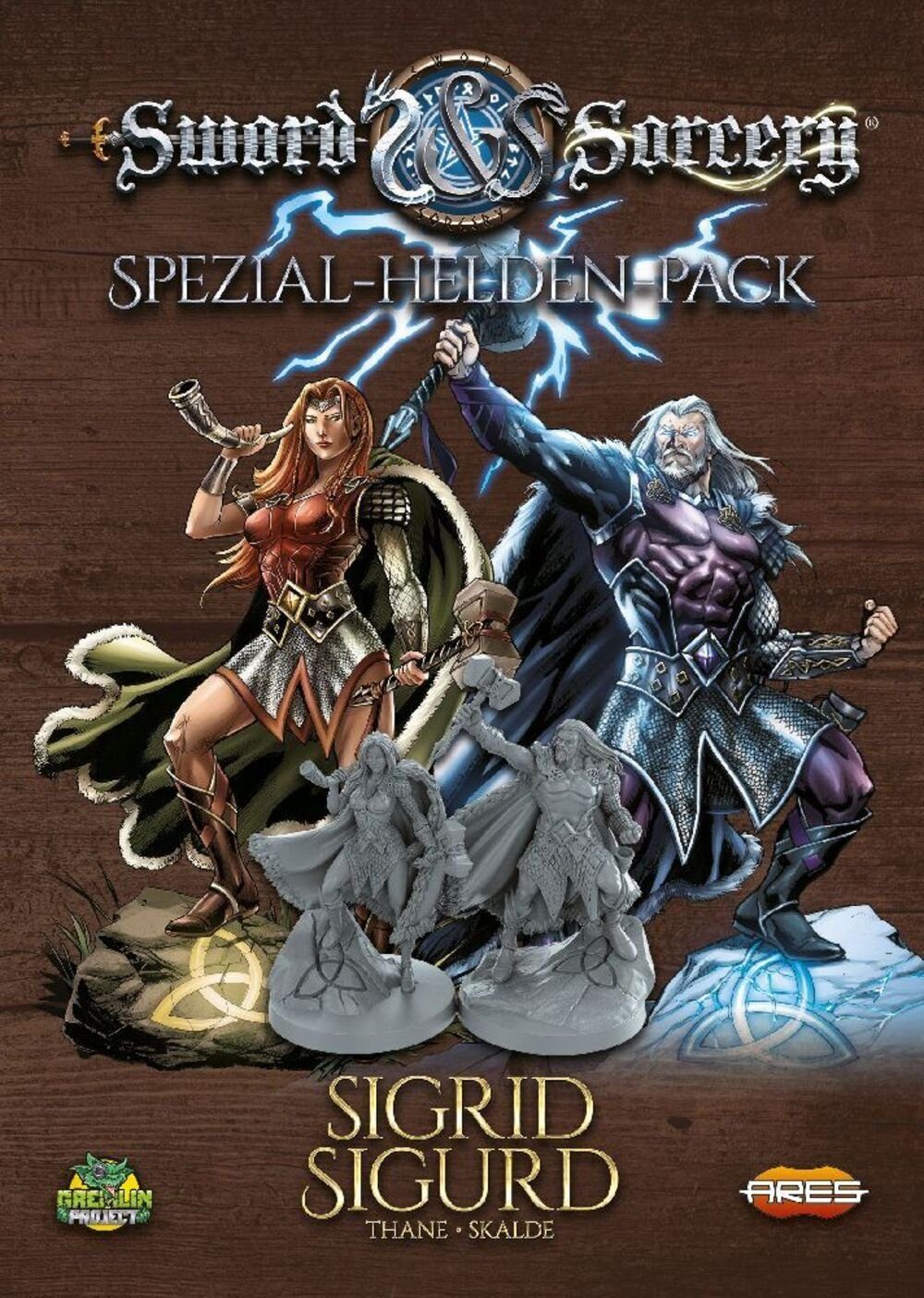 Ares Games Spiel, Sword & Sorcery – Sigrid/Sigurd Helden-Pack (DE), EAN/ISBN: 4015566604896