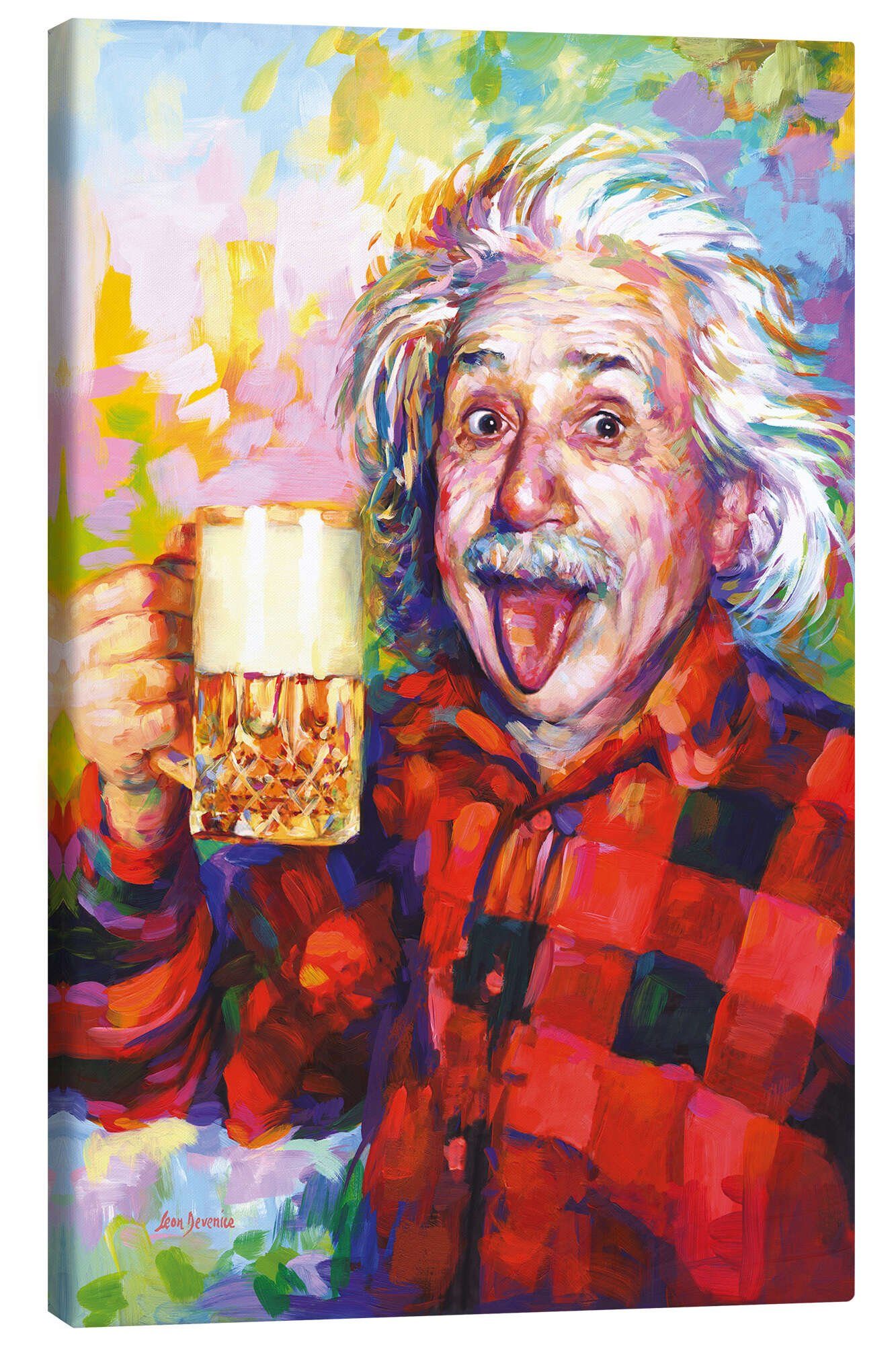 Posterlounge Leinwandbild Leon Devenice Prost Einstein Küche Malerei