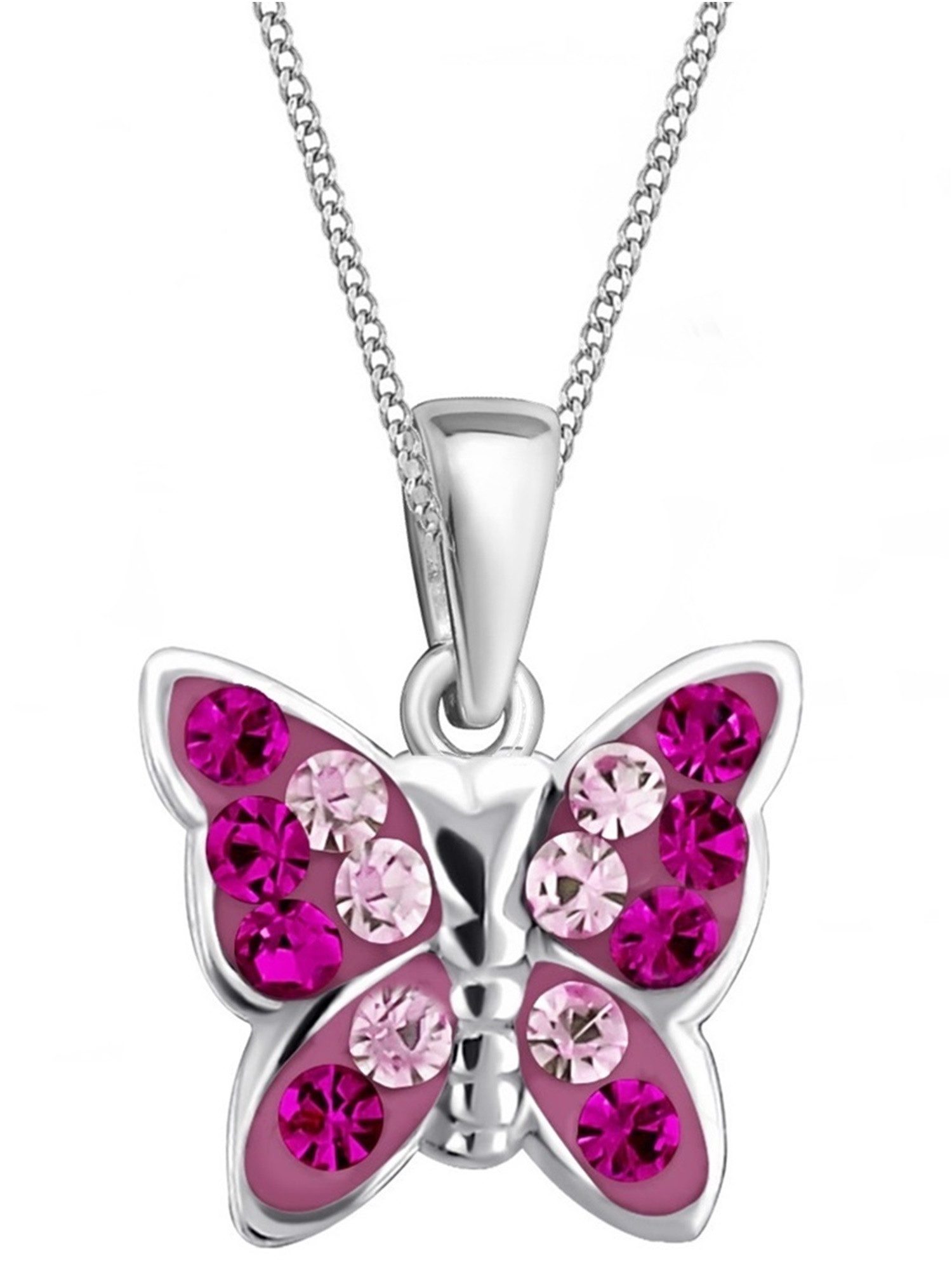 Goldene Hufeisen Kette mit Anhänger Mädchen Kinder mini klein Schmetterling Anhänger mit Kette ...