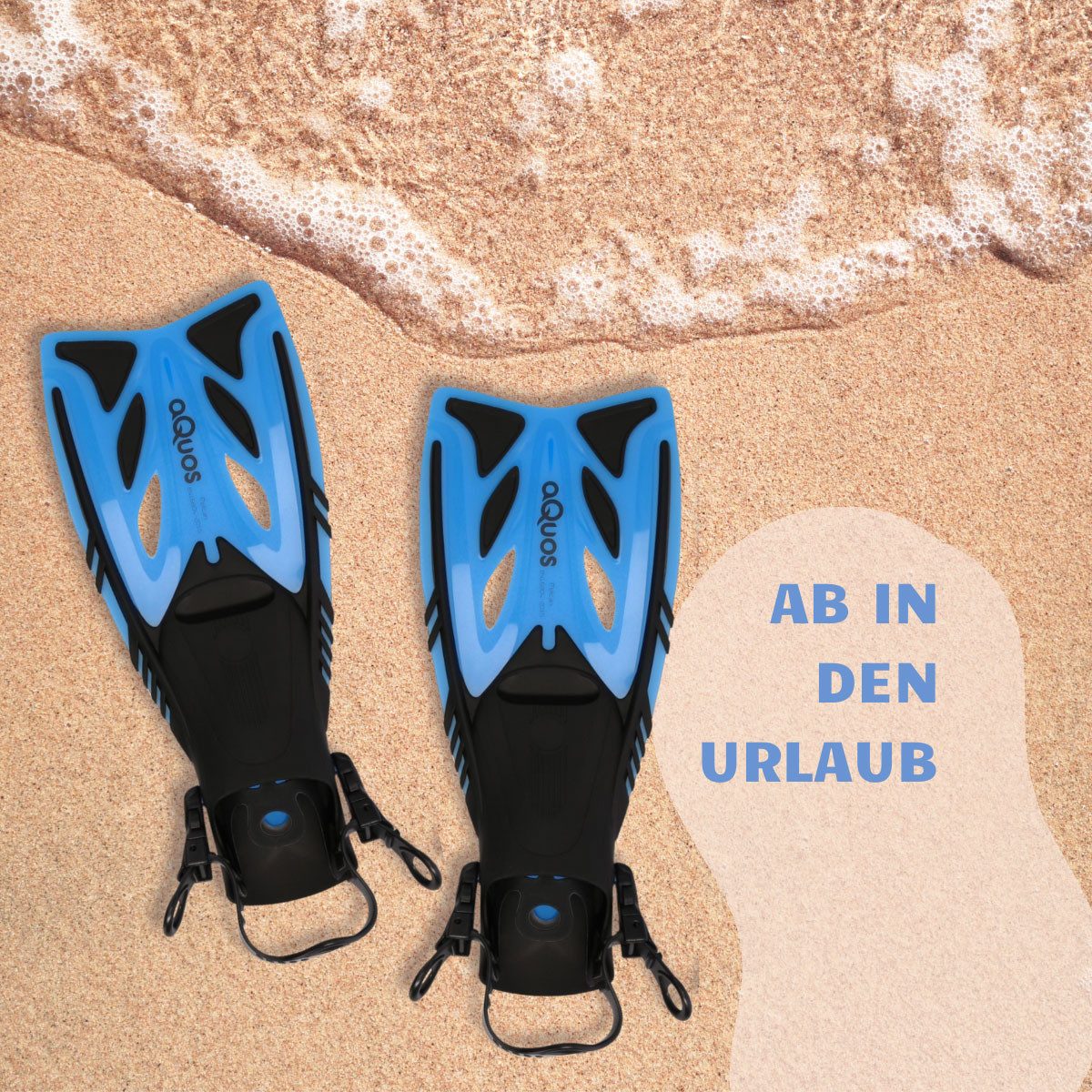 aQuos Flosse Aquos Junior Kinder Flossen blau Pelican Taucherflossen ...