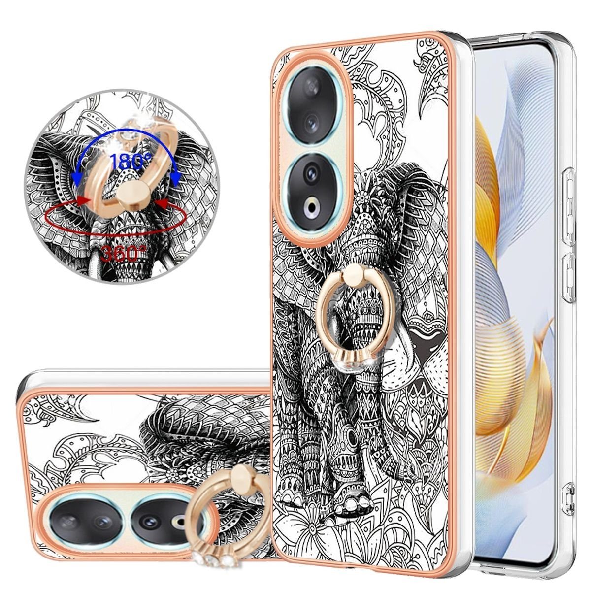 Wigento Handyhülle Für Honor 90 5g Design Series Tpu Pc Handy Hülle