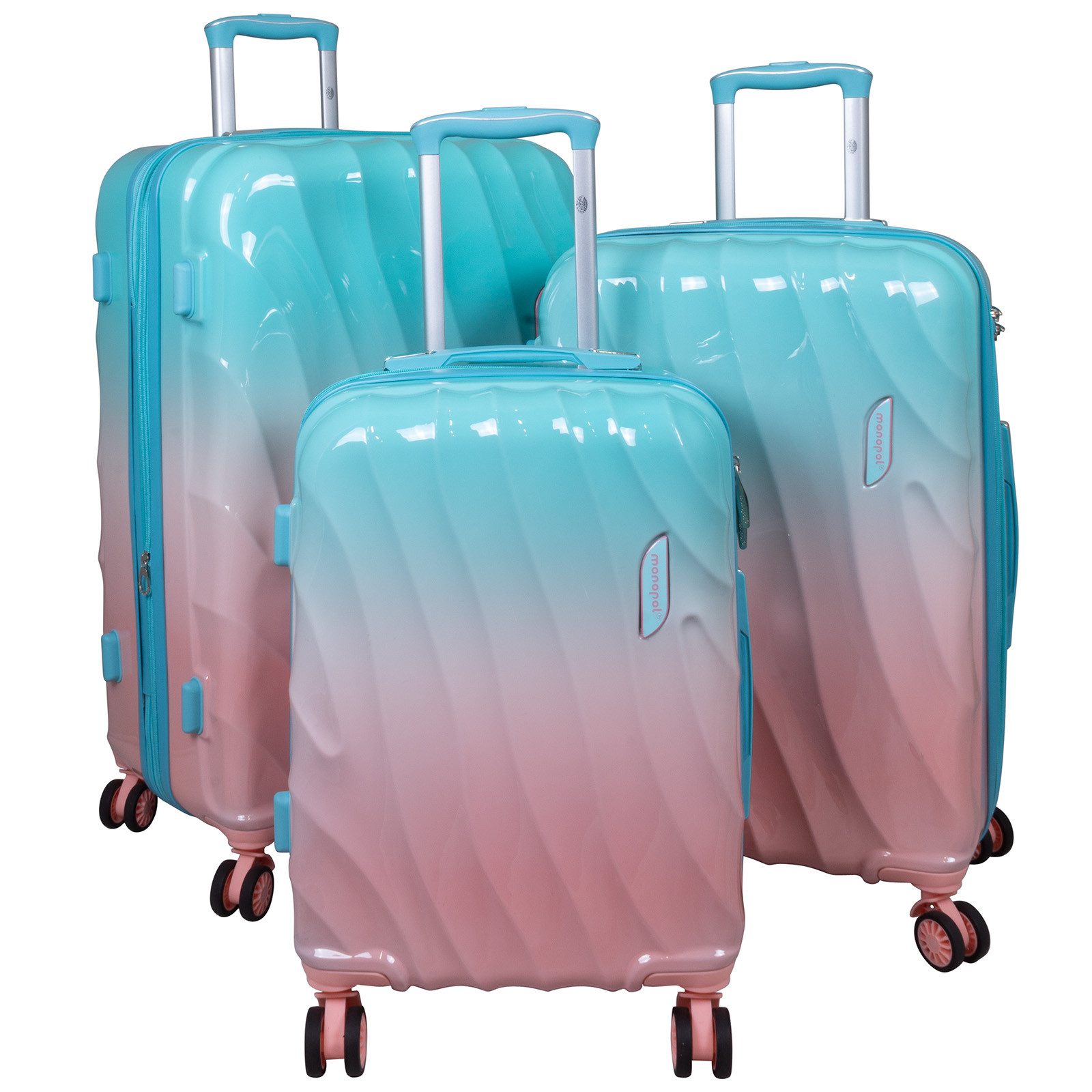Trendyshop365 Trolleyset Kofferset 3tlg Marbella 4 Farben 4 Rollen