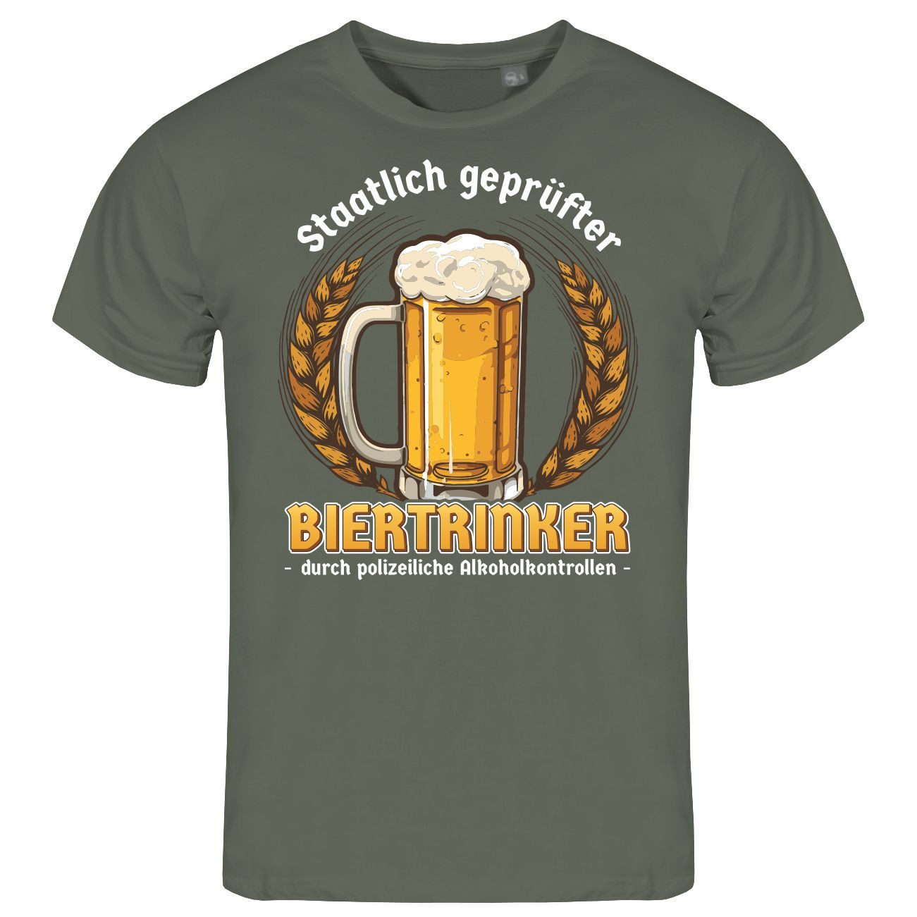 deinshirt Print-Shirt Herren T-Shirt Staatlich geprüfter Biertrinker ...