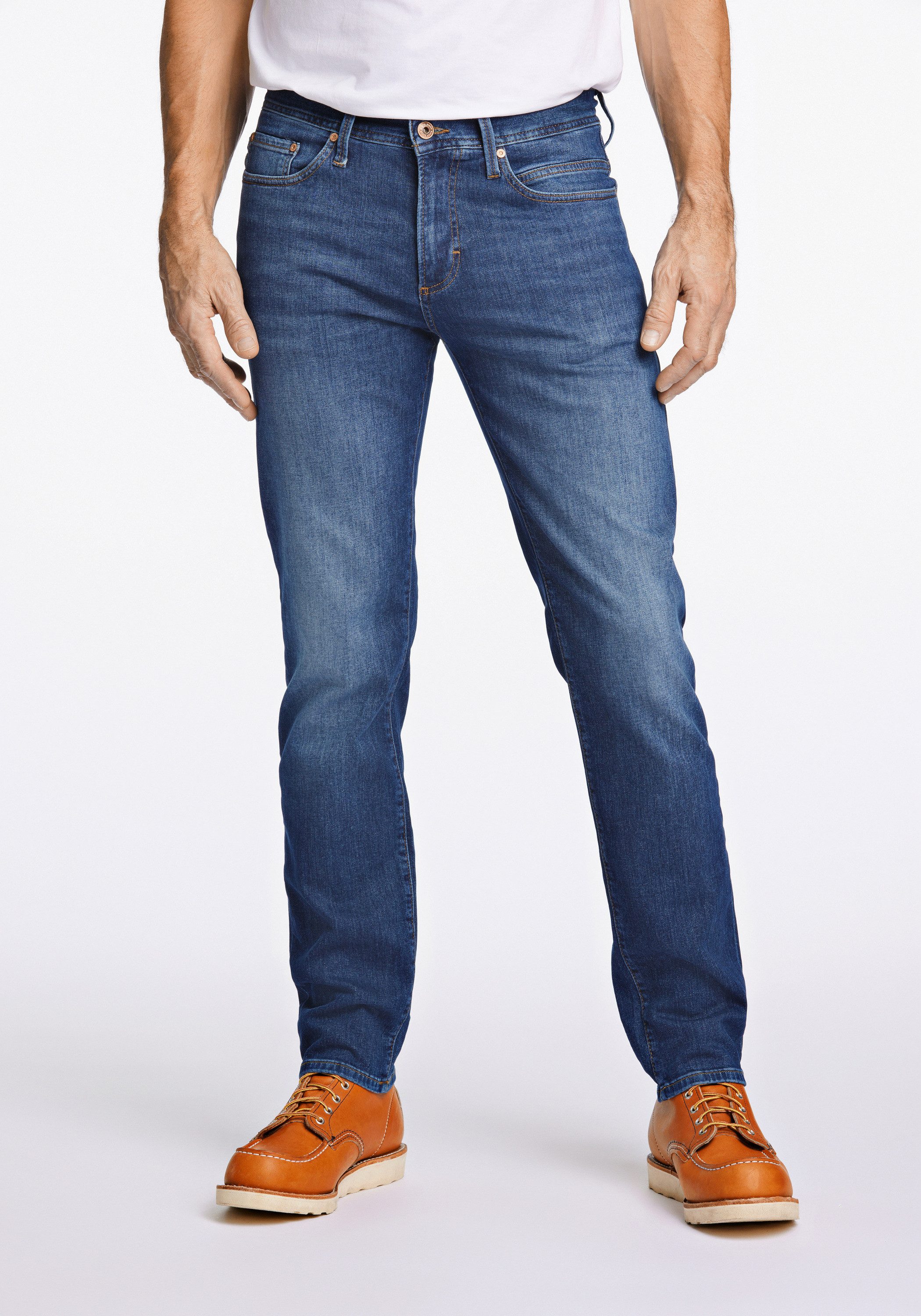 BISON 5-Pocket-Jeans BISON Jeans, In Europa hergestellt
