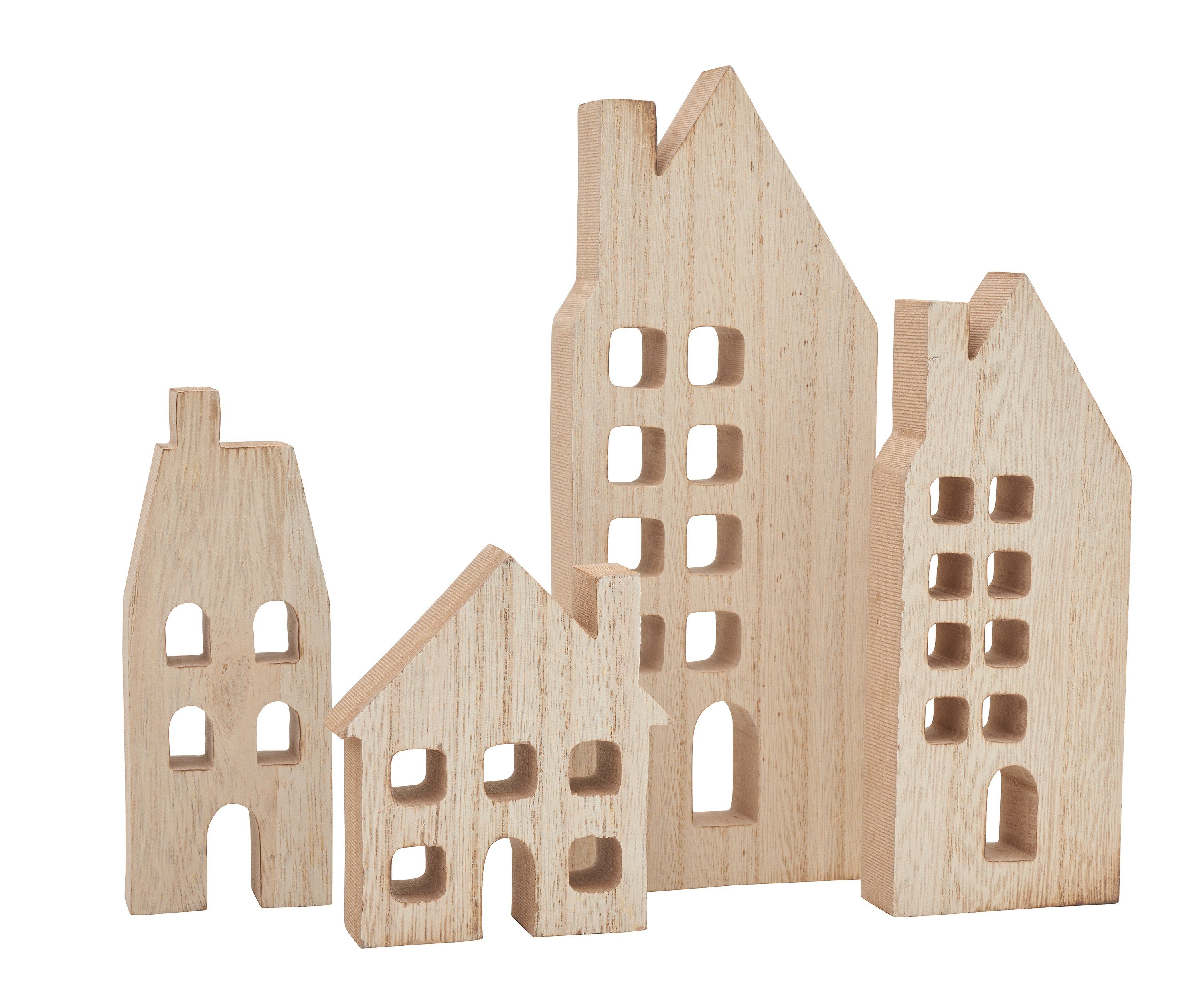Vbs Dekoobjekt Vbs Häuser Silhouetten Mit Fenster 4er Set 4er Set