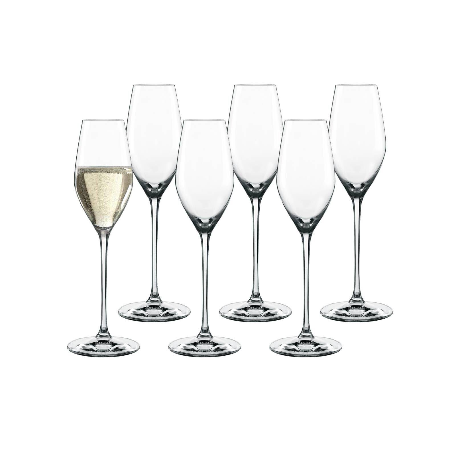 SPIEGELAU Champagnerglas Topline Champagnerkelche 300 ml 6er Set, Glas