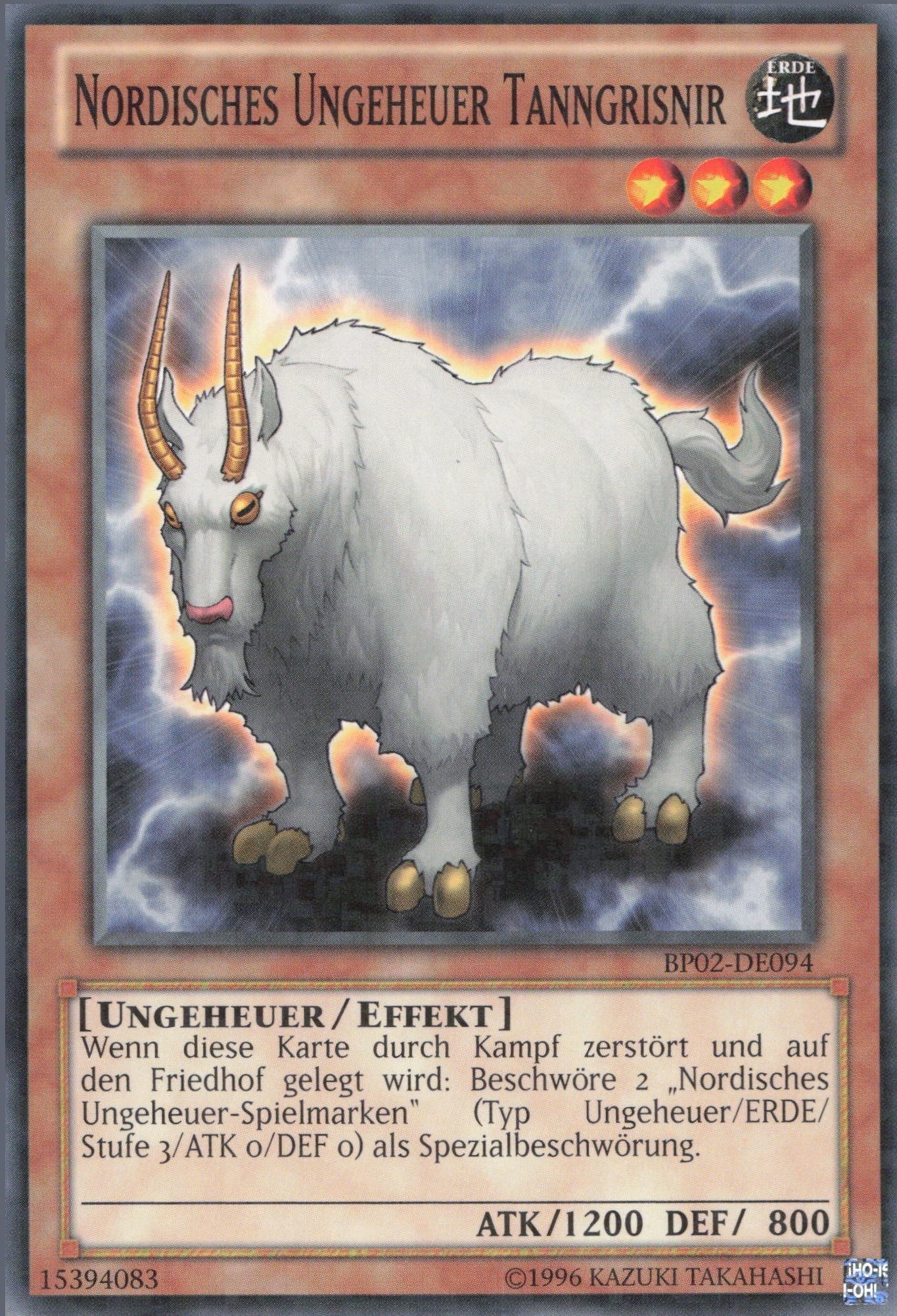 ReCollectibles Sammelkarte YuGiOh Karte Nordisches Ungeheuer Tanngrisnir (V.2), Yu-Gi-Oh! Karte ...