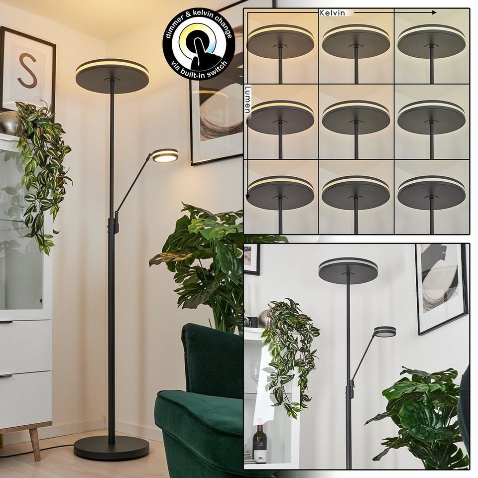 Hofstein Stehlampe Lattarico Bodenlampe Aus Metallkunststoff In
