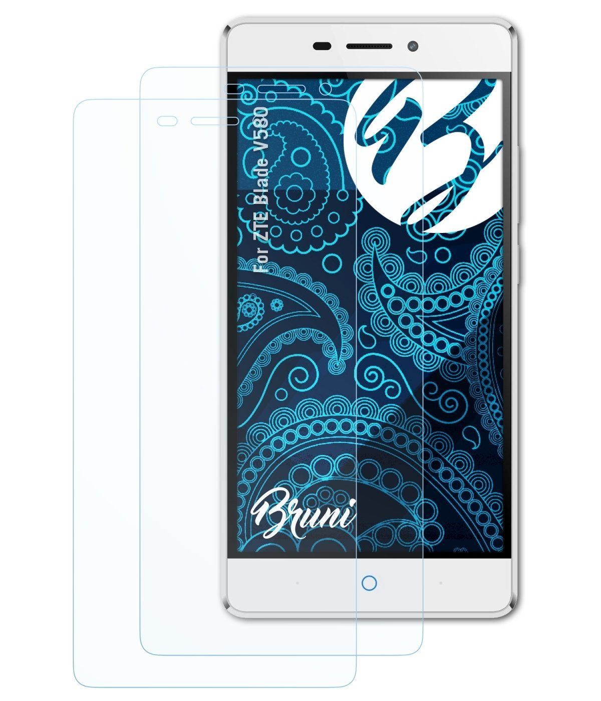 Bruni Schutzfolie Glasklare Displayschutzfolie Für Zte Blade V580 2