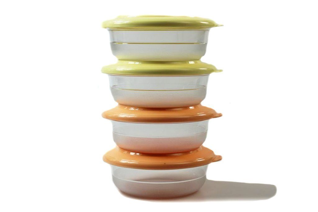 ᐅ TUPPERWARE Servierschale Tafelperle 275 ml hellgelb + pfirsich ...