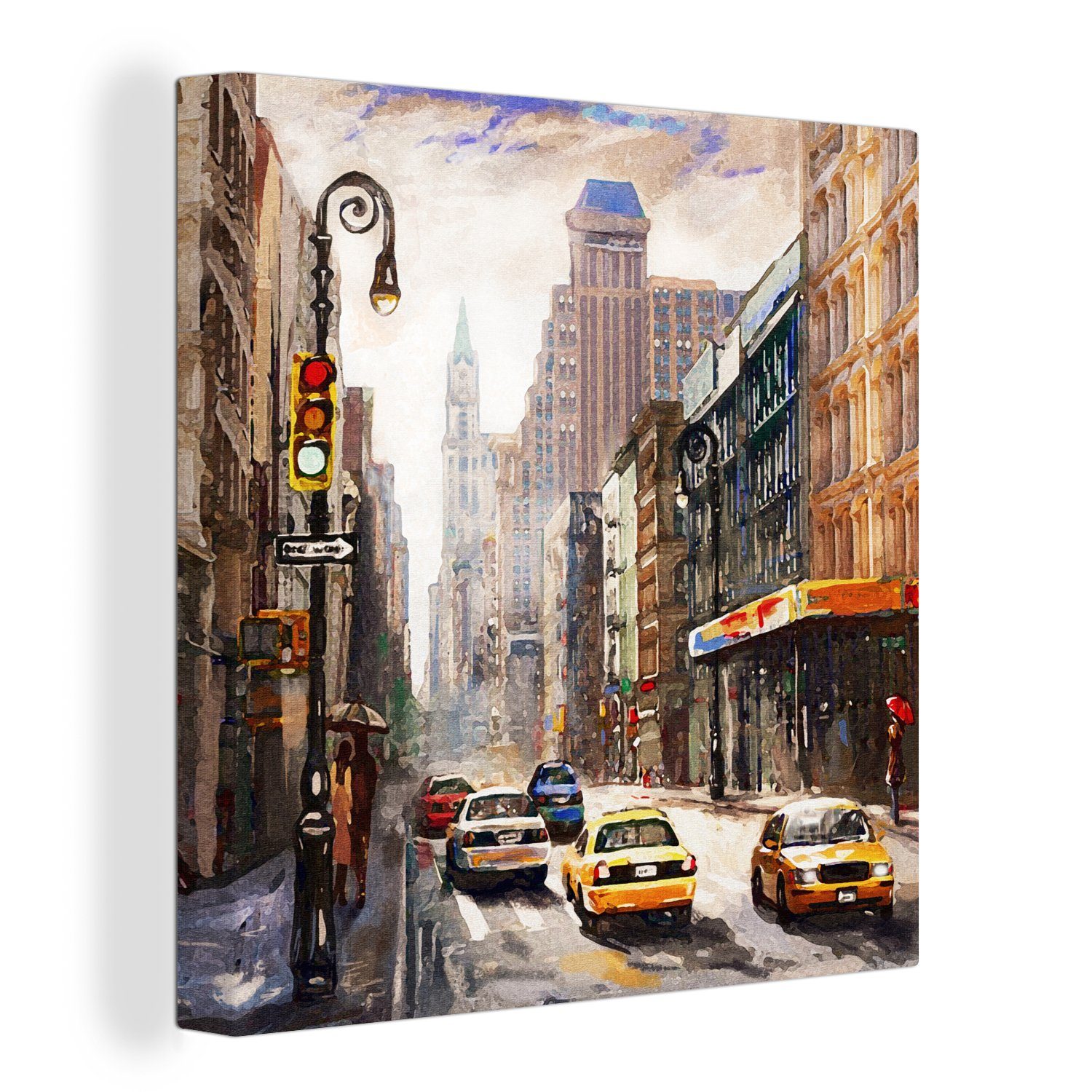 Onemillioncanvasses® Gemälde Gemälde Stadt Auto Öl 1 St