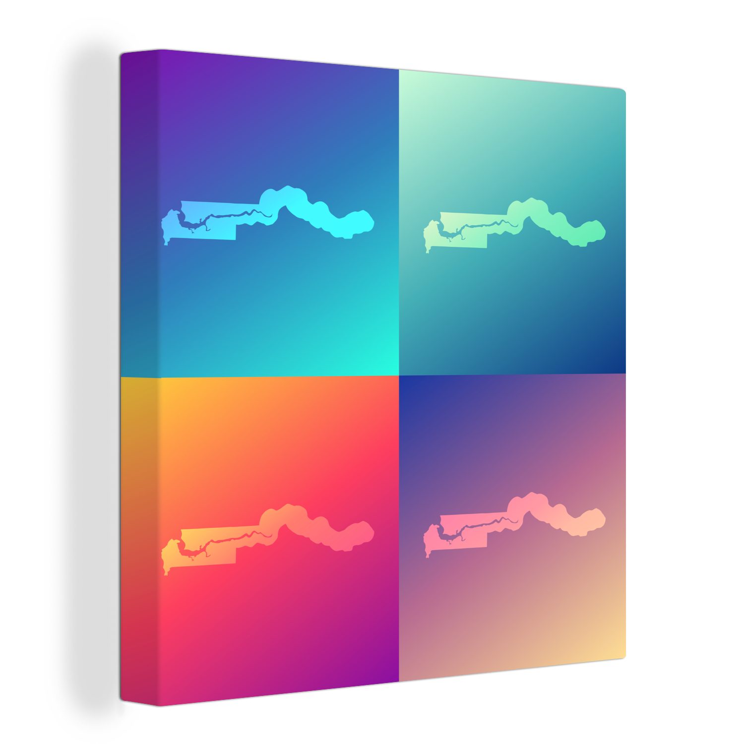 Onemillioncanvasses® Leinwandbild Illustration Von Vier Karten Von