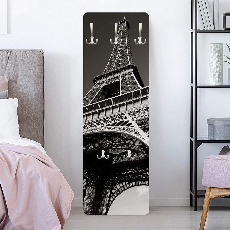 Bilderdepot24 Garderobenpaneel Schwarz Weiß Schwarz Weiß Städte Skyline