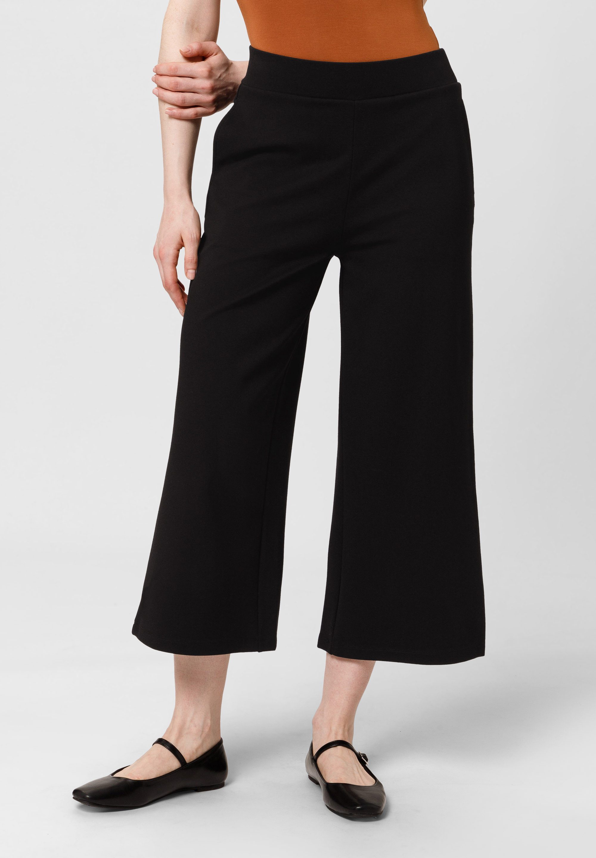 Les Lunes Culotte WILLA Jersey 7/8 Pants Culotte, hohe Taille, Viskose-Mix, fester Jersey