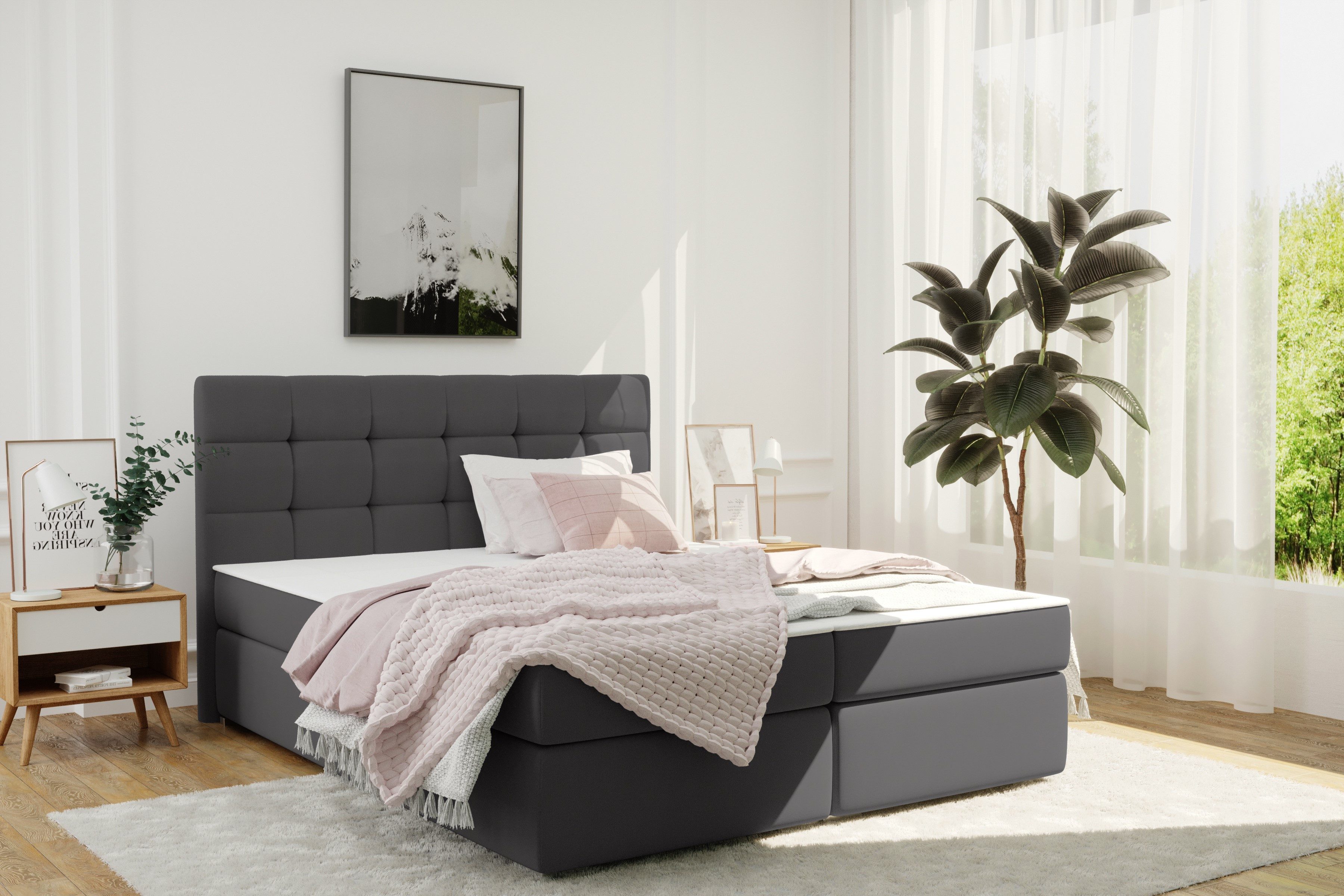 Kaiser Möbel Boxspringbett Mit Matratze Und Bettkasten Schlafbett Fado