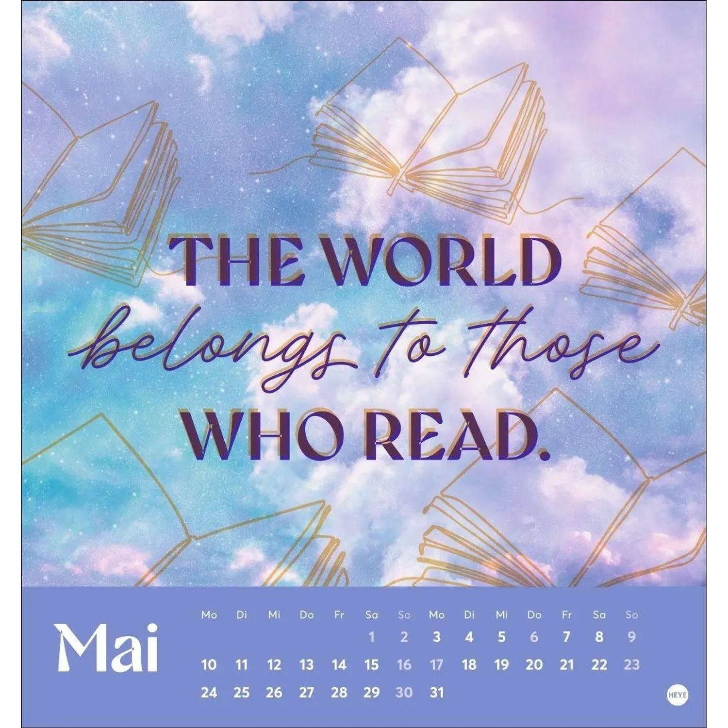 HEYE Monatskalender Book Lover Postkartenkalender 2027 - Postkarten für ...