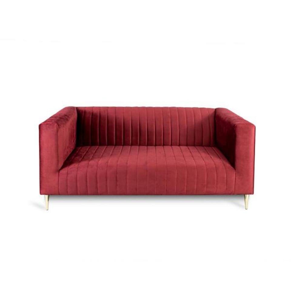 Jvmoebel 2 Sitzer Rosa Sofa 2 Sitzer Wohnzimmer Modern Design Luxus
