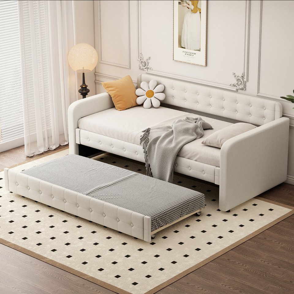 Modfu Polsterbett Schlafsofa Einzel Tagesbett Ausziehhare Liegeffäche