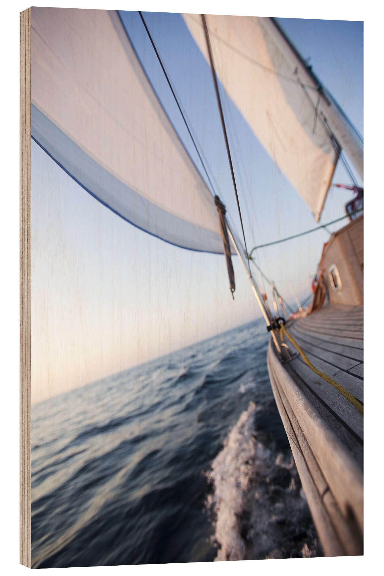 Posterlounge Holzbild Editors Choice Segeln Im Sonnenaufgang