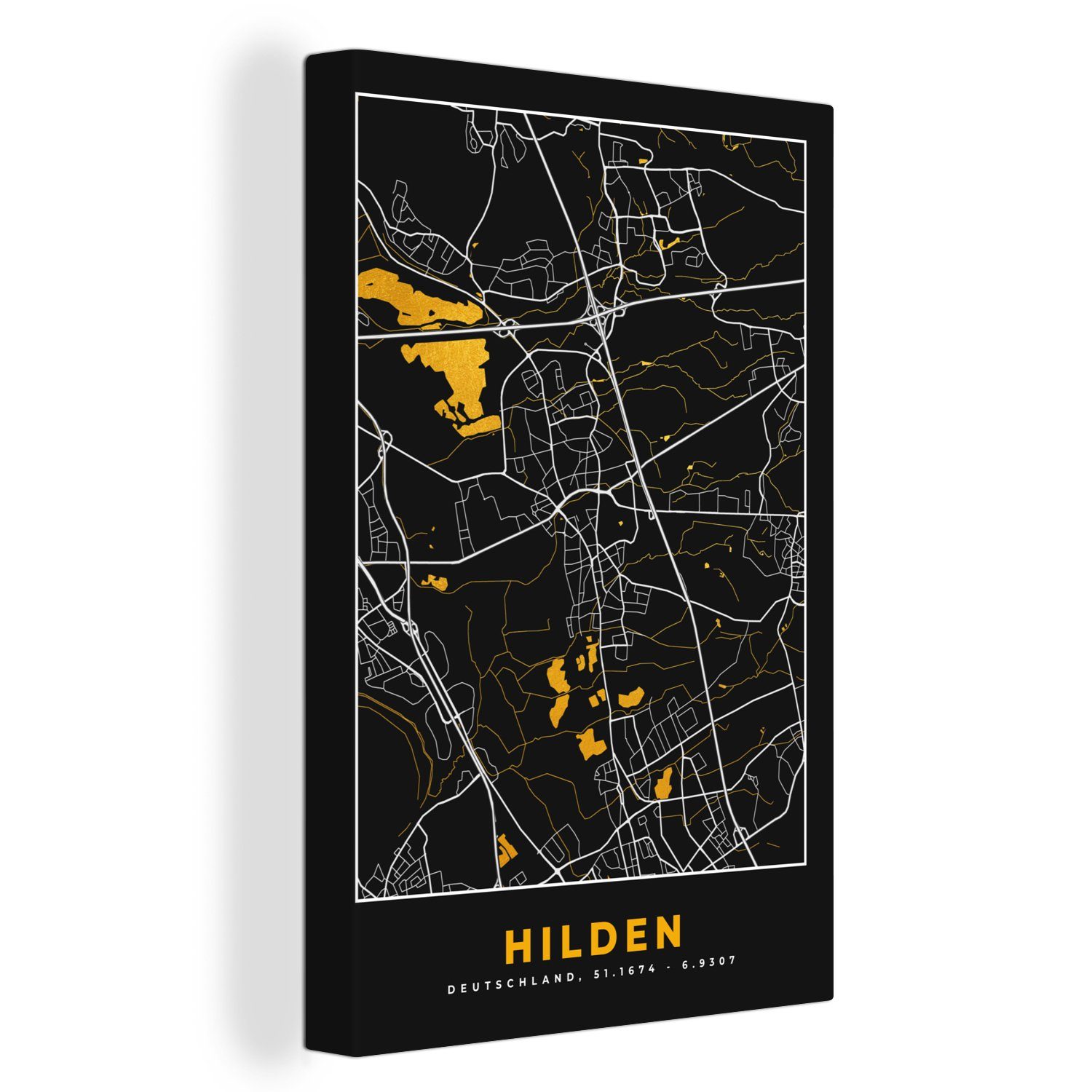 Onemillioncanvasses® Leinwandbild Deutschland Schwarz Und Gold