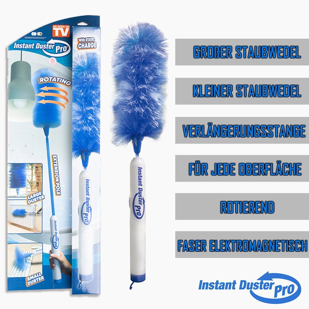 Best Direct® Elektro-Oberflächenbürste Instant Duster Pro®, Set, 4-tlg ...