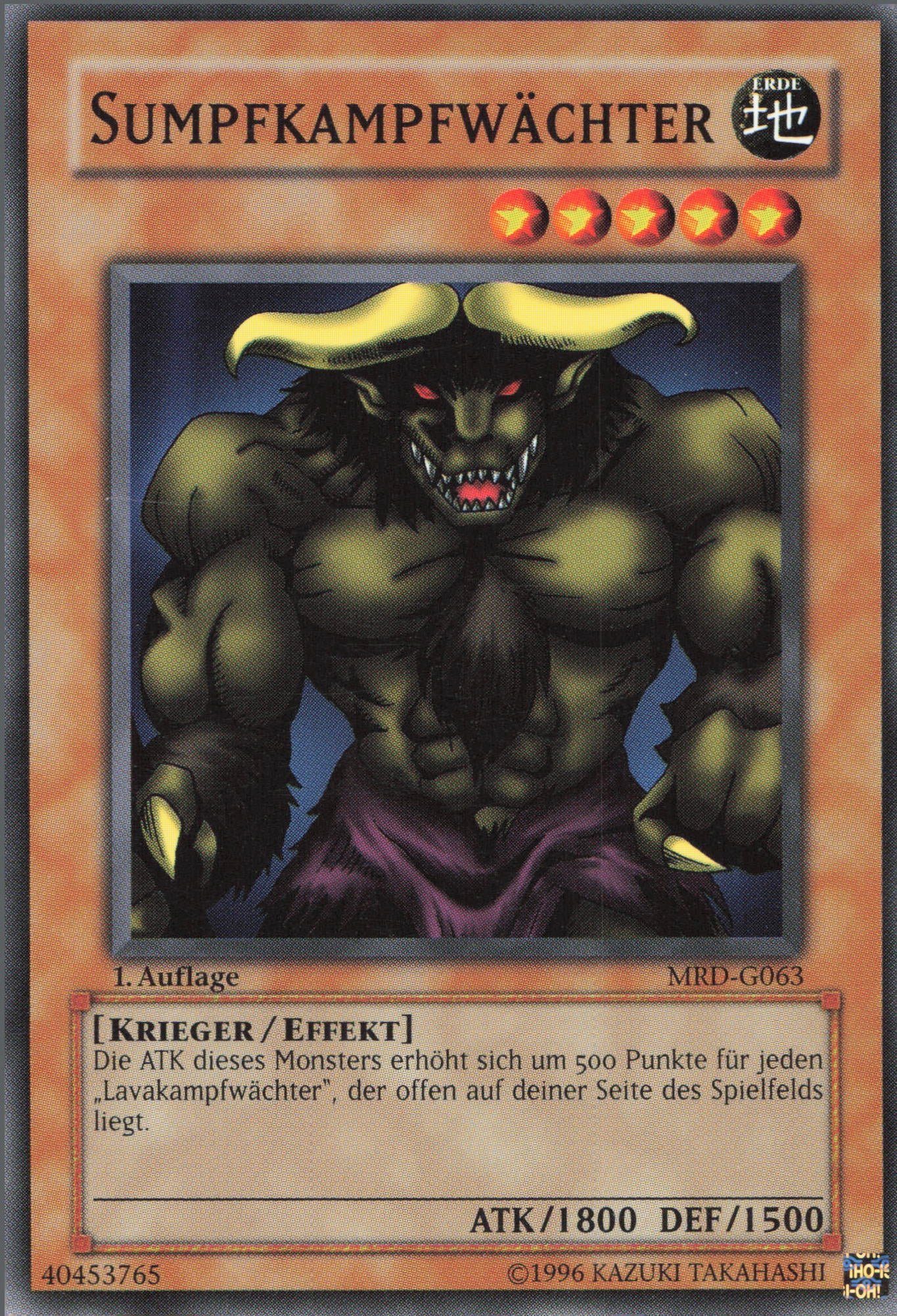 Recollectibles Sammelkarte Yugioh Karte Sumpfkampfwächter V1 Deutsch
