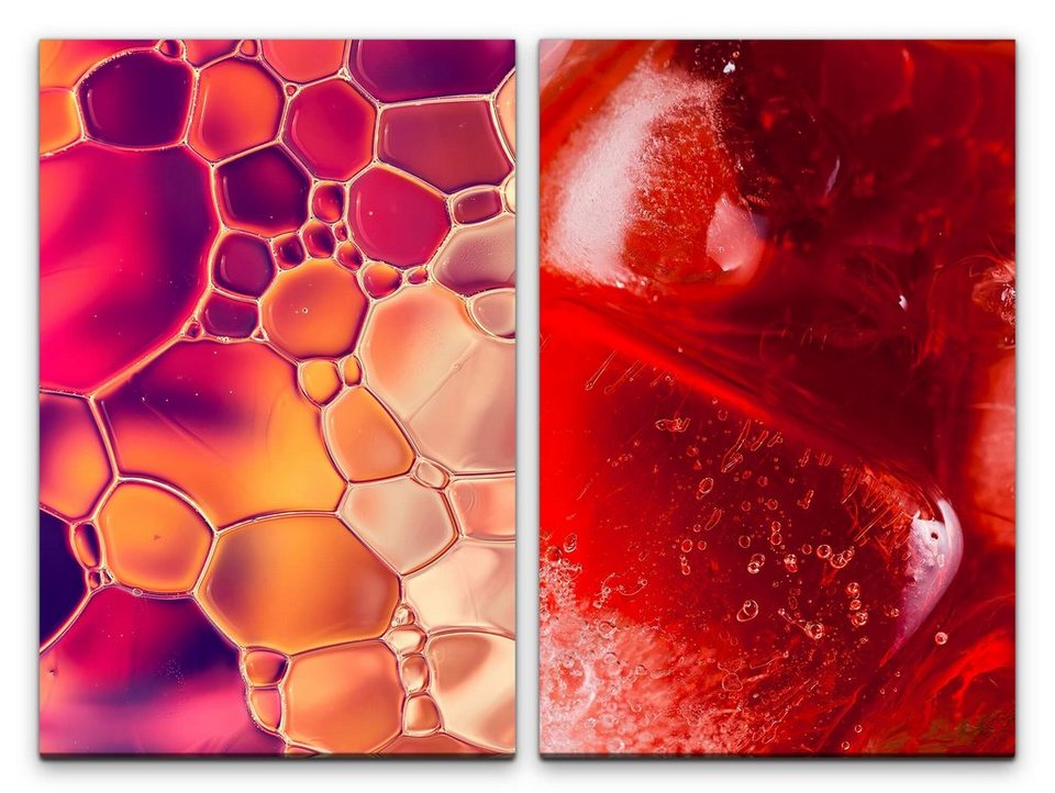 Sinus Art Leinwandbild 2 Bilder Je 60x90cm Abstrakt Fotokunst