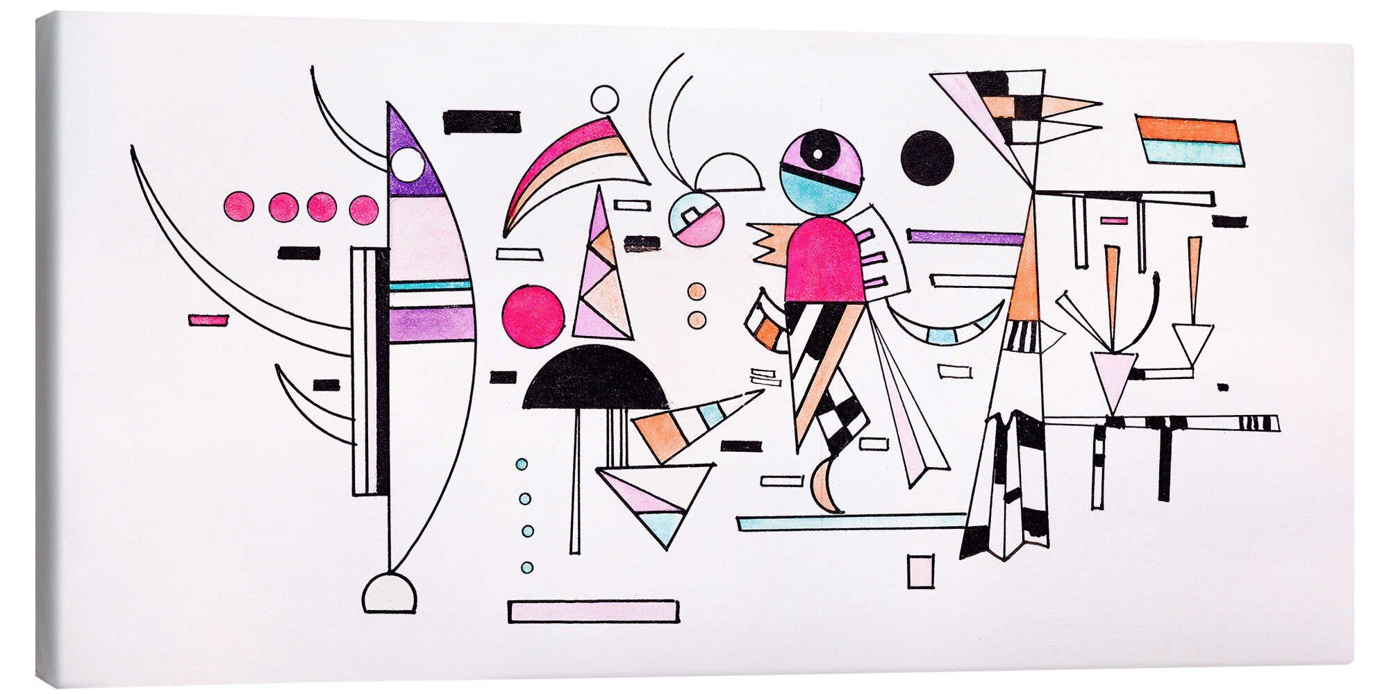 Posterlounge Leinwandbild Wassily Kandinsky Entwurf Zu Leicht Zusammen
