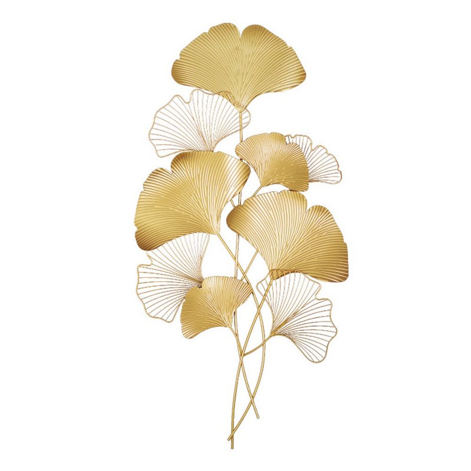 Nuodwell Wanddekoobjekt Ginkgo Wanddekoration Aus Metall 3d