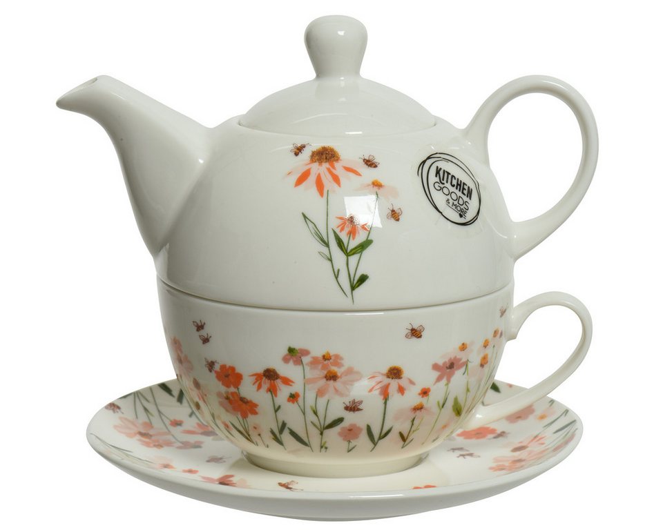 Decoris Season Decorations Geschirr Set Porzellan Tea For One